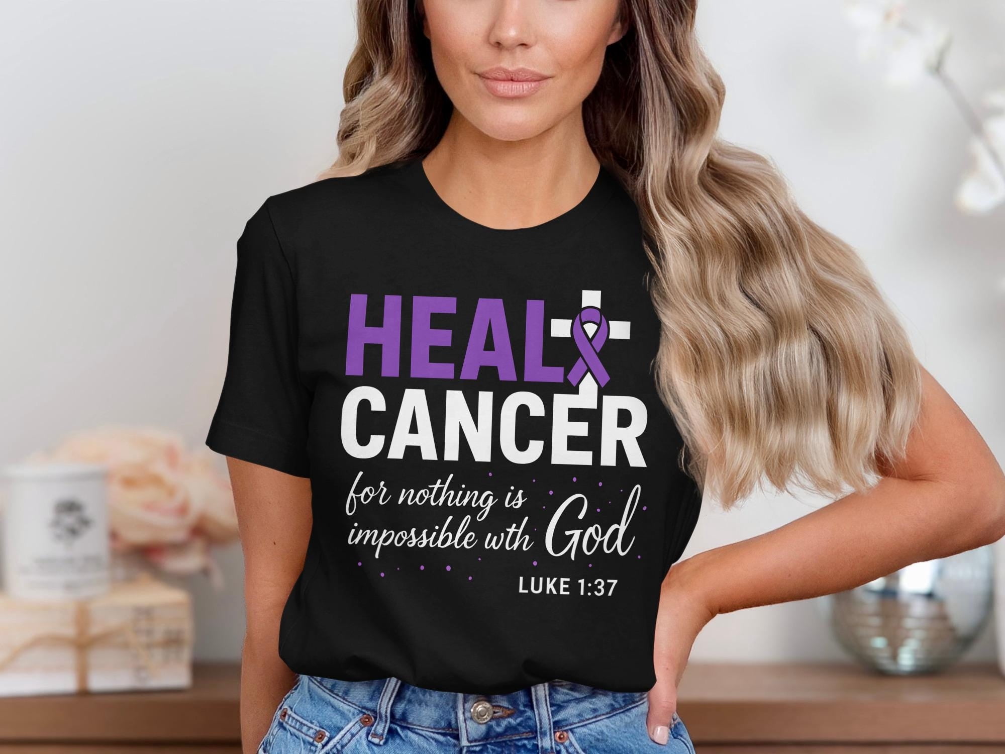 TOKAIPlus Heal Cancer Shirt, Bible Verse Shirt, Religious Cancer Tee ...