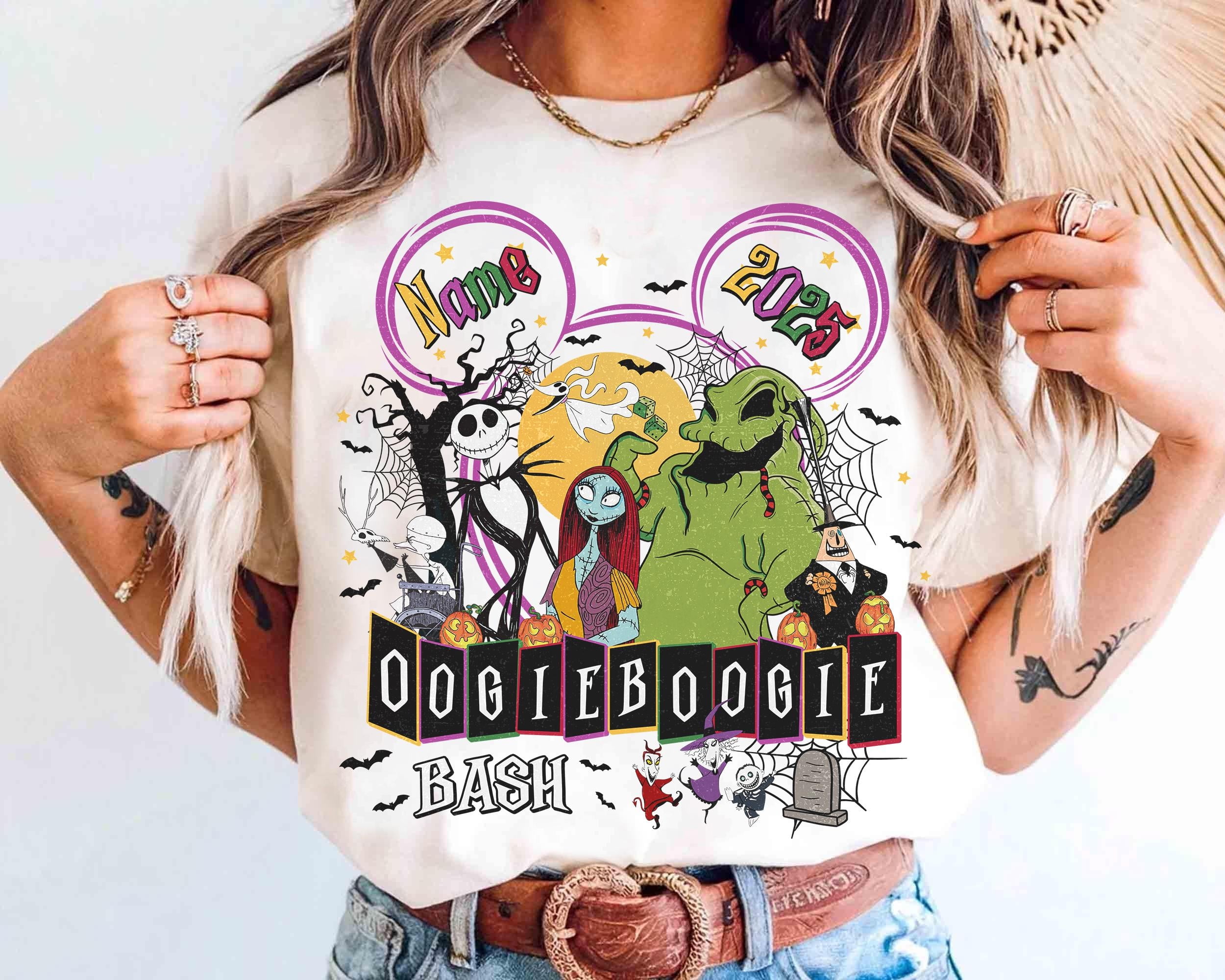 TOKAIPlus Personalized Oogie Boogie Bash 2025 Shirt, The Nightmare Before Christmas Characters ...