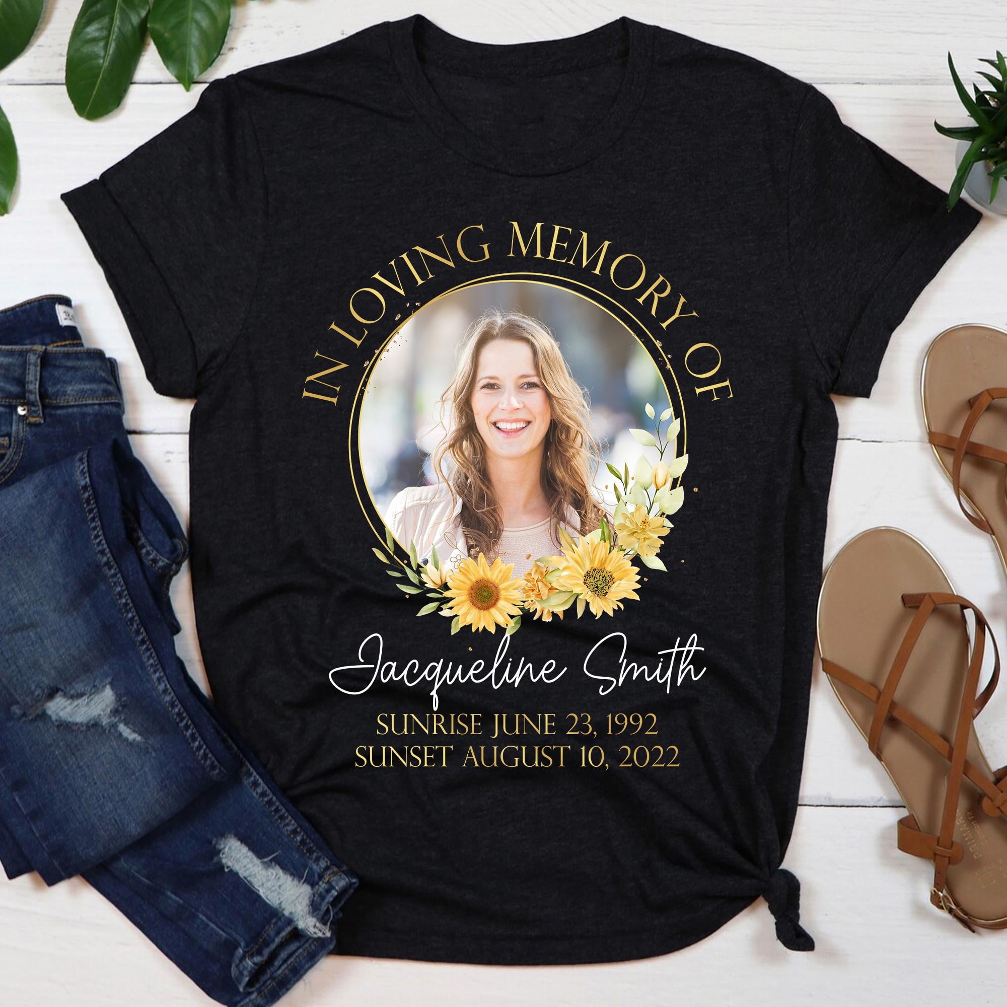 TOKAIPlus Personalized RIP Shirt, Memorial Photo T-Shirt, Funeral ...