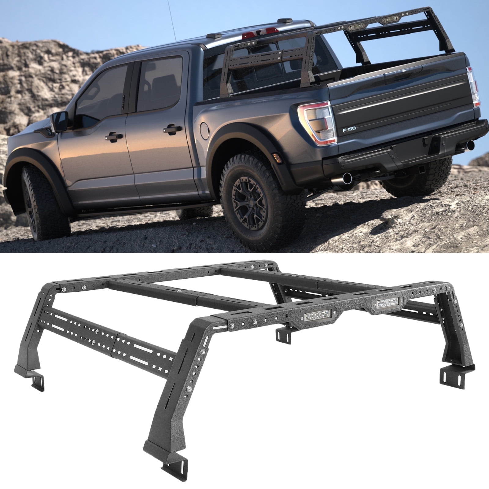 TOKMOWIN Chase Bed Rack System,Adjustable Height(18.6'' to 27 ...