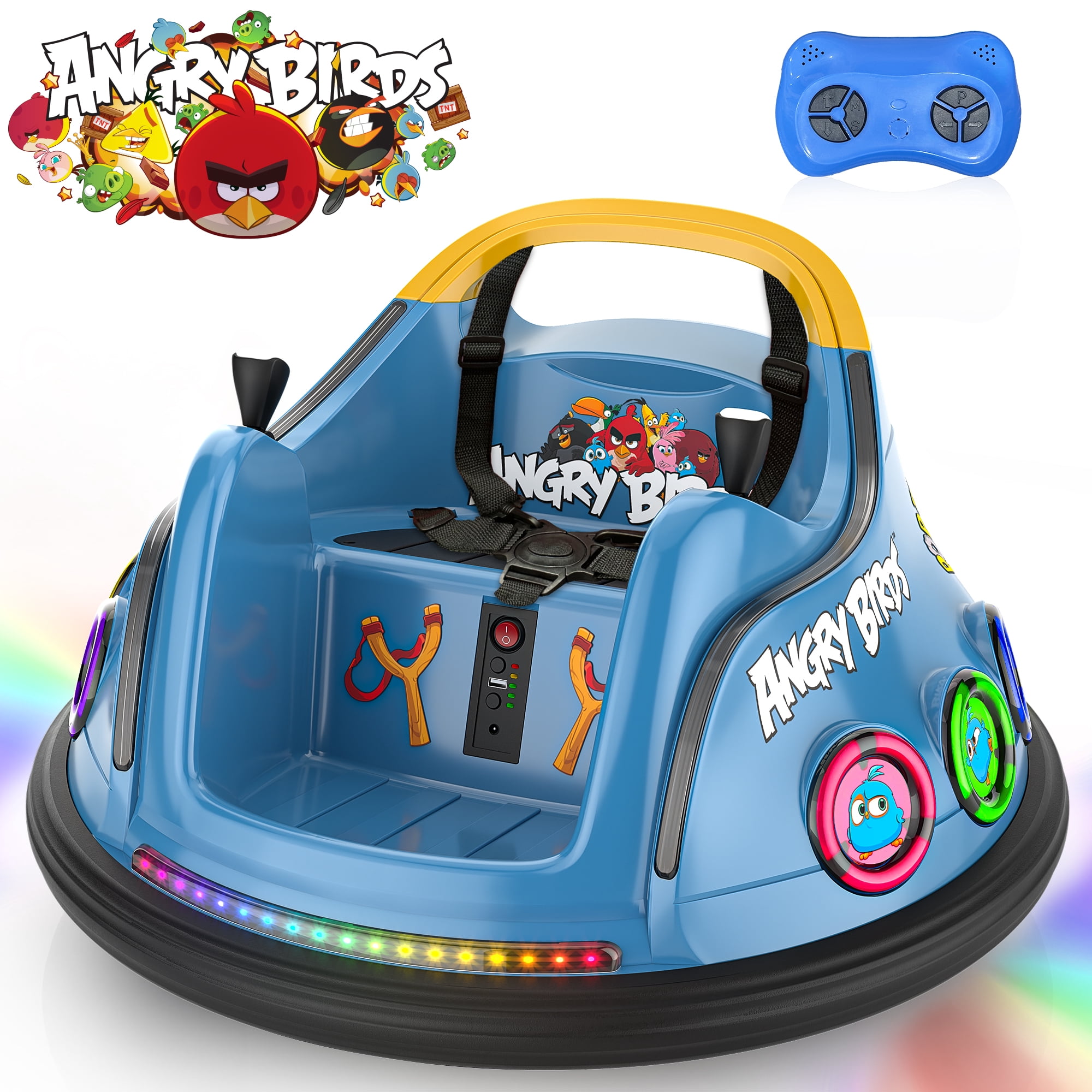 TOKTOO 12V Ride on Bumper Car, Licensed Angry Birds Electric Bumper Car ...