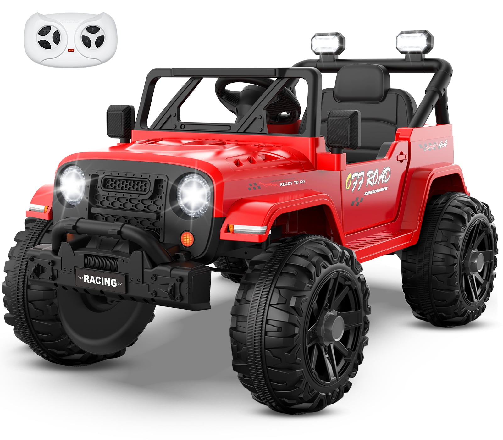 TOKTOO 12V Ride on Truck w/ Remote Control, Music Player, 12V Electric ...