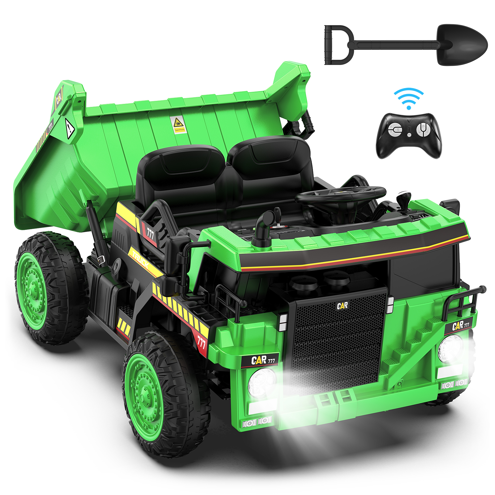 TOKTOO 12V Battery Powered Ride-on Dump Truck with Remote Control ...