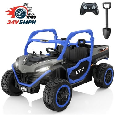 Telyswee 24V 2 Seater Ride On Dump Truck with Electric Dump Bed, 4WD ...