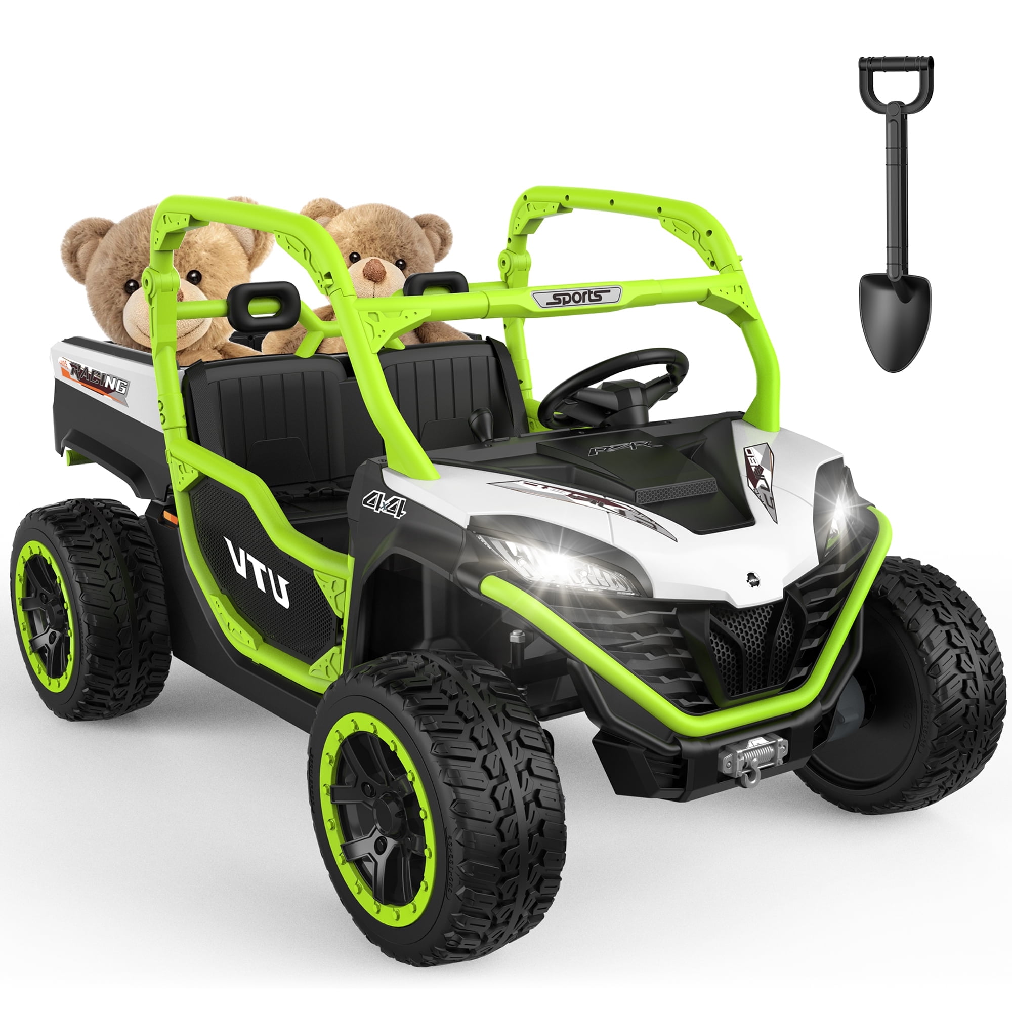 TOKTOO 24V 4WD/2WD Ride on UTV, 2 Seater Ride on Dump Truck with Remote ...