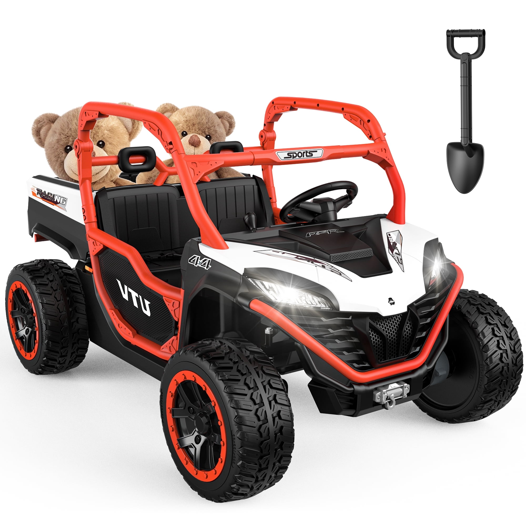 TOKTOO 24V 4WD/2WD Ride on UTV, 2 Seater Ride on Dump Truck with ...