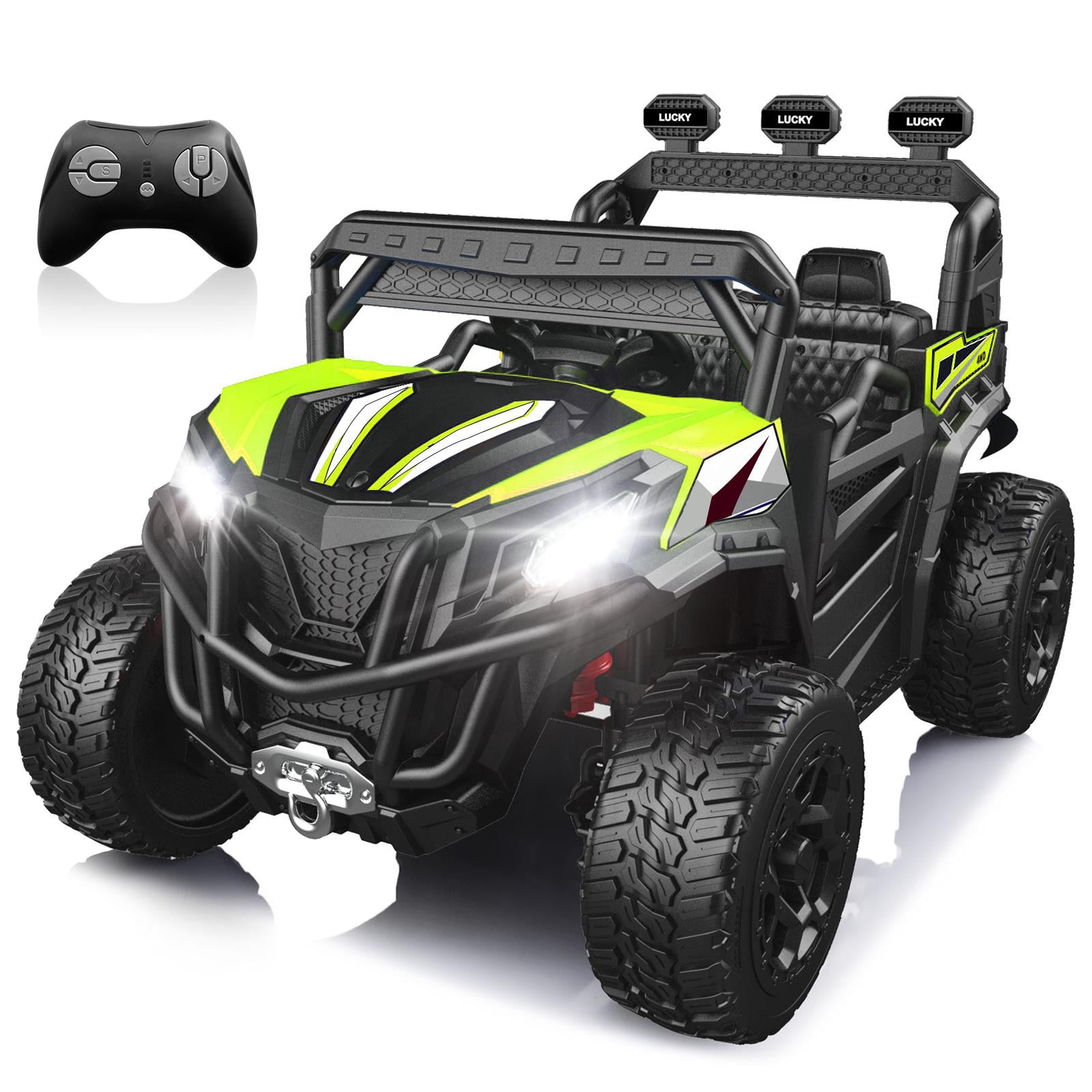 TOKTOO 24V 4WD Battery Powered Ride on UTV with Remote Control，Key ...