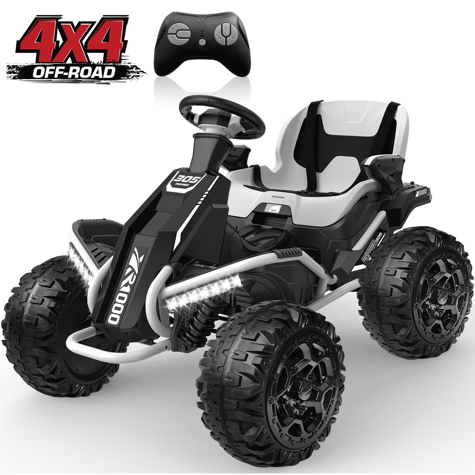 TOKTOO 24V 4WD Powered Ride on ATV Car for Big Kids, Ride on Toys for ...