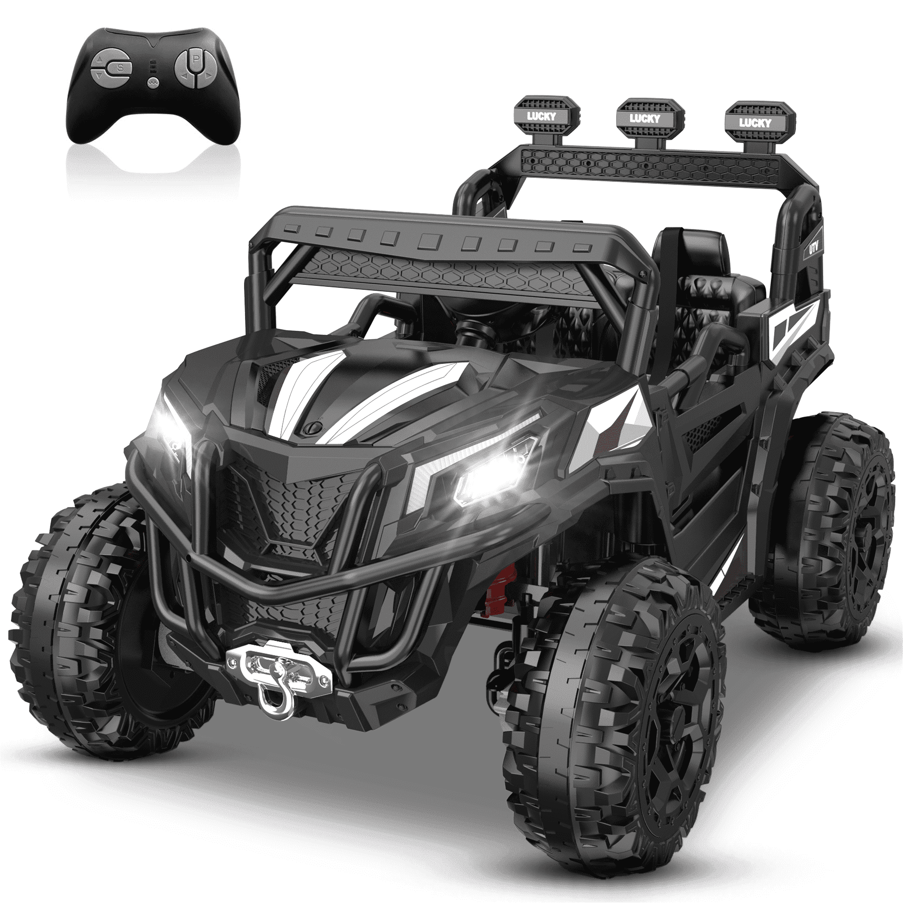 TOKTOO 24V Electric Rideable Toy Car, 4WD/2WD Switchable, Remote ...