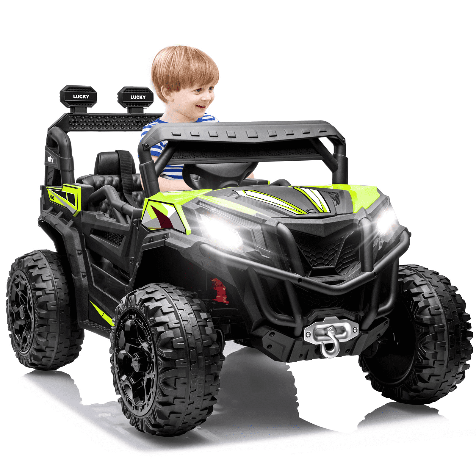 TOKTOO 24V Electric Rideable Toy Car, 4WD/2WD Switchable, Remote ...