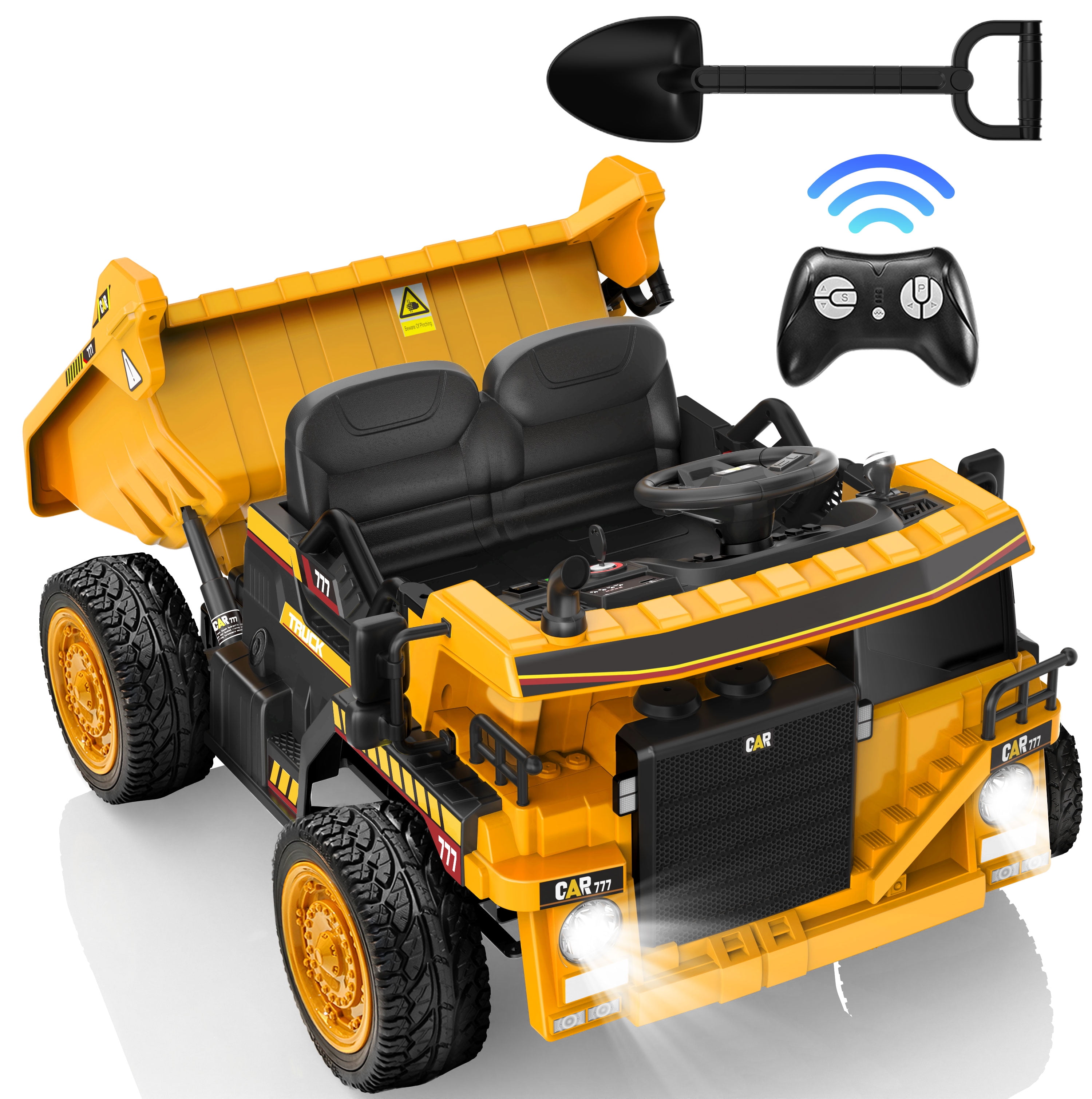 TOKTOO 24 Volt Ride on Toy w/ EVA Tires, Electric Dump Bed, Remote ...