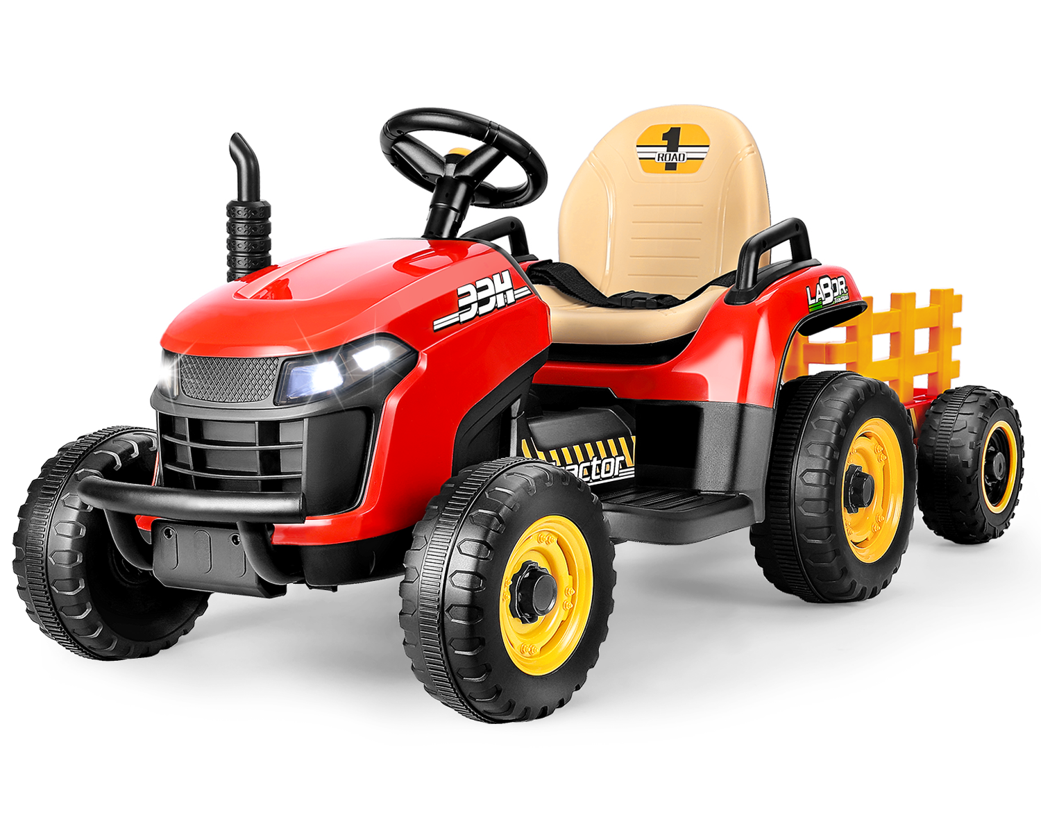 Peg Perego Case IH Magnum Tractor and Trailer 12-Volt Battery-Powered ...