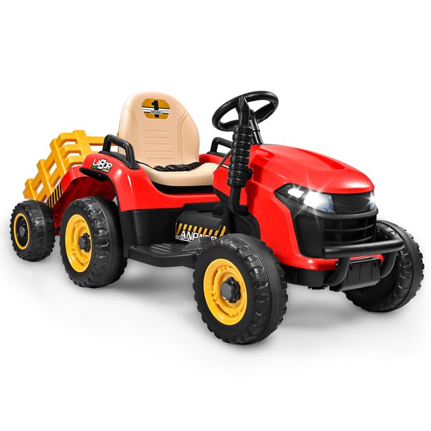 TOKTOO 24 Volt Tractor Ride on Toys with Remote Control, EVA Tires ...