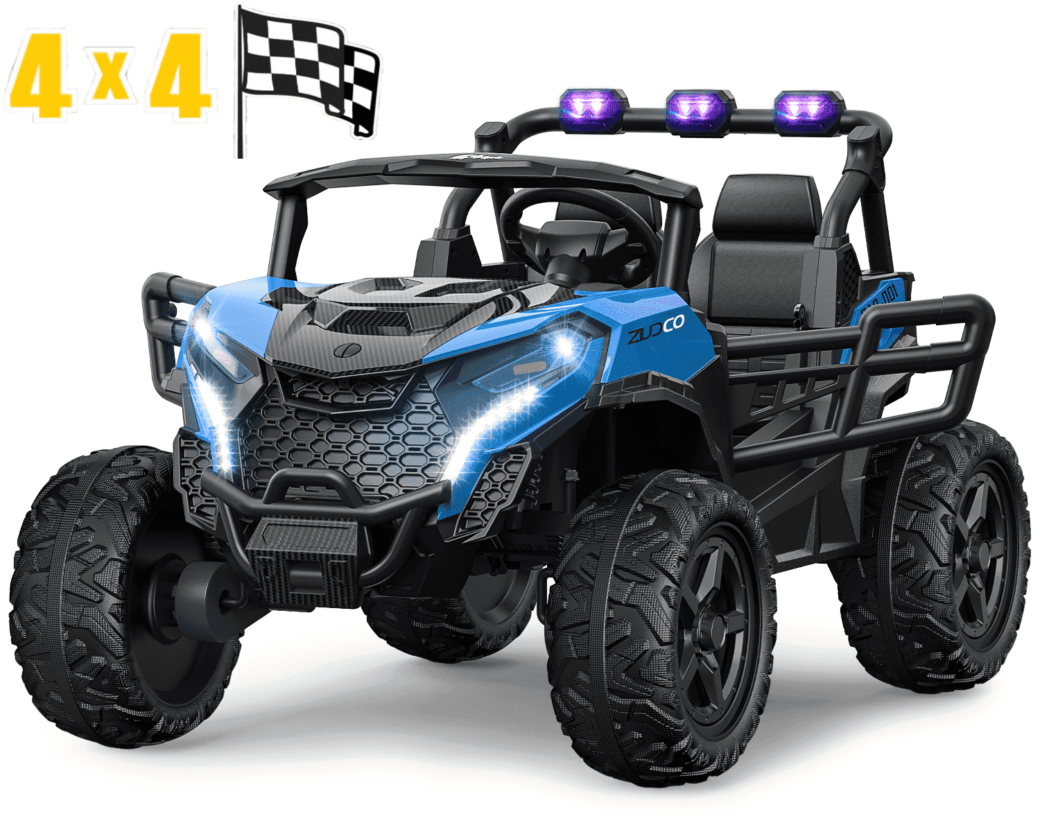 TOKTOO 24V Electric Kids UTV, 2-Seater Ride on Car, 800W Motors, EVA ...