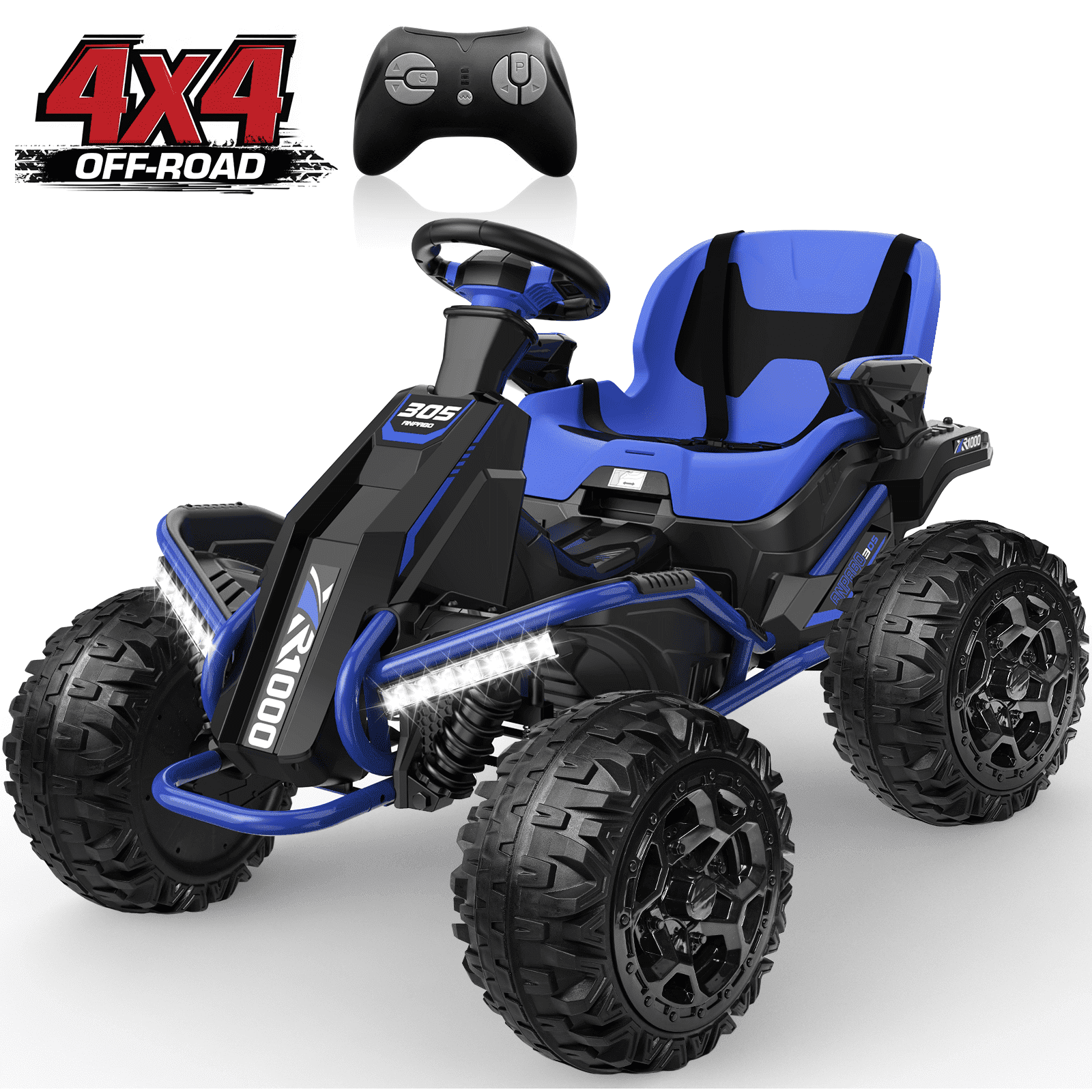 TOKTOO 24V 4WD Powered Ride on Car for Big Kids, Ride on ATV Toys for ...