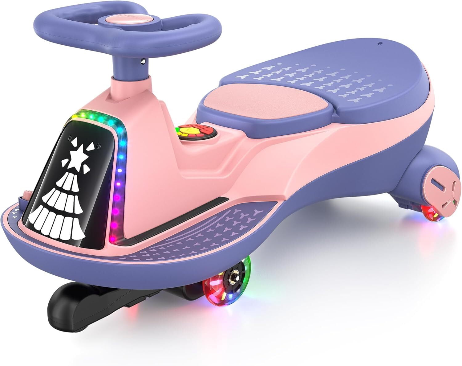 TOKTOO Kids Electric Ride On Car with Bluetooth Music, 2 Seater Wiggle ...