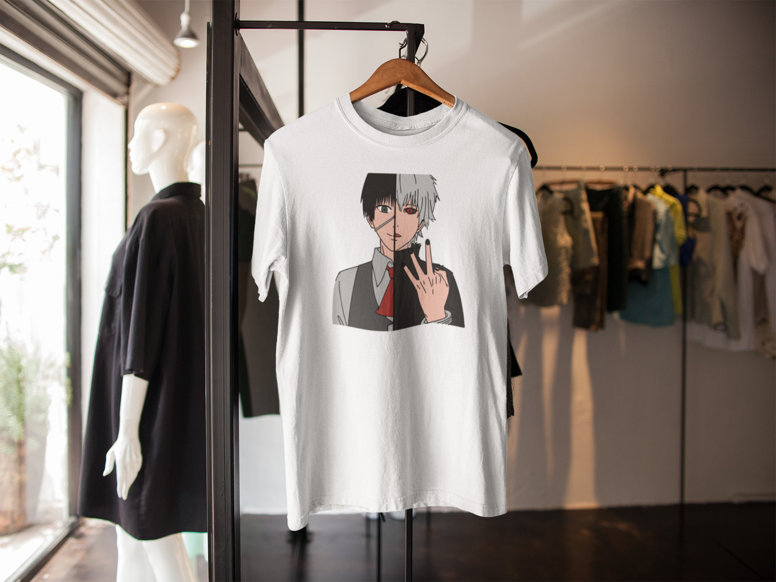 TOKYO GHOUL INSPIRED T SHIRT JAPANESE MANGA KEN KANEKI ANIME GIFT ...