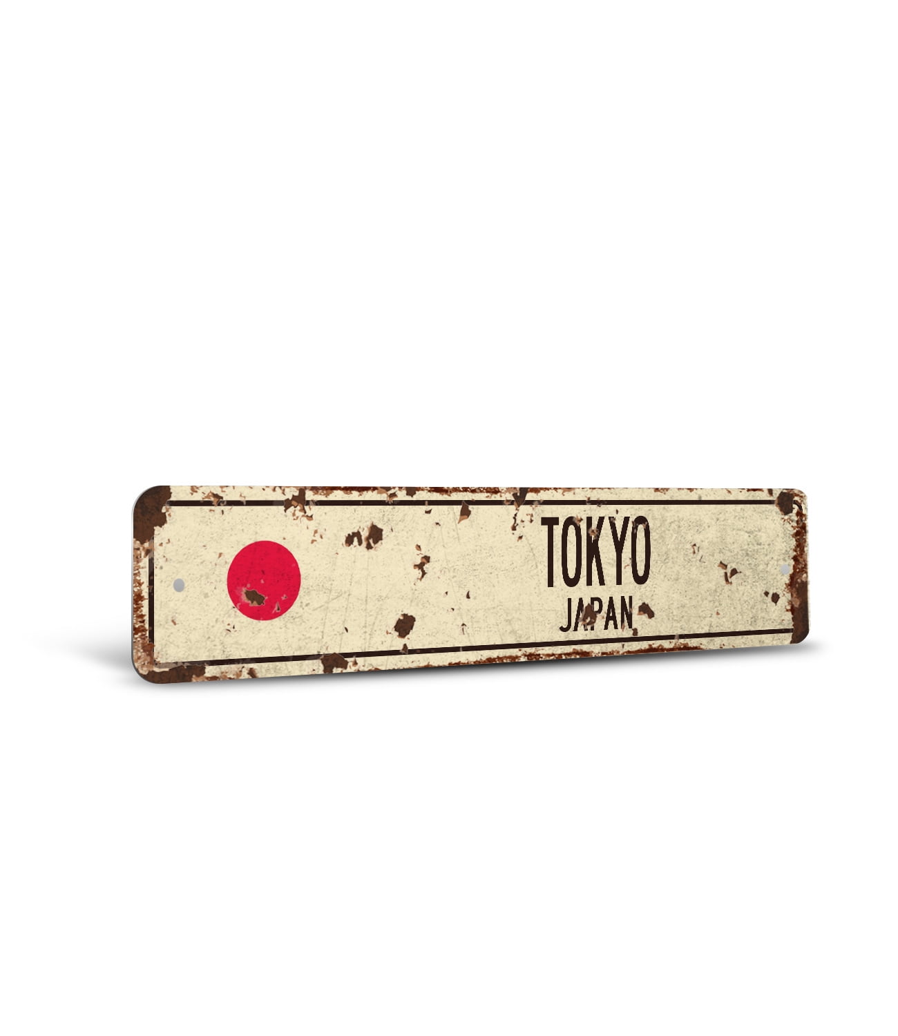 TOKYO JAPAN Vintage Style Rustic Street Sign – Japanese Flag City ...