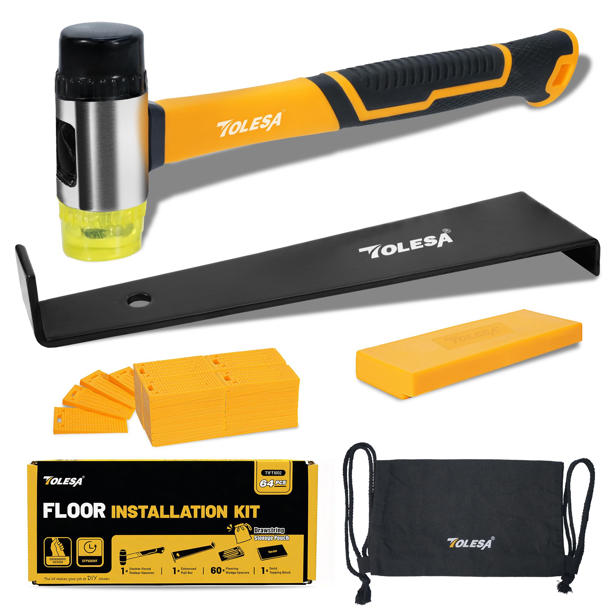 TOLESA Laminate Flooring Tools, 64-Piece Vinyl Flooring Tools, Floor ...