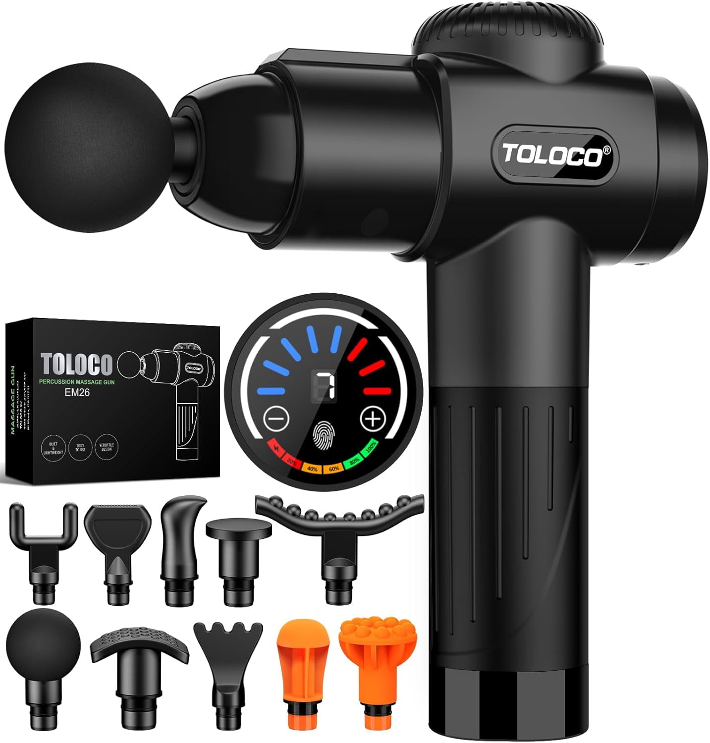 TOLOCO Massage Gun, Deep Tissue Back Massage for Athletes for Pain ...