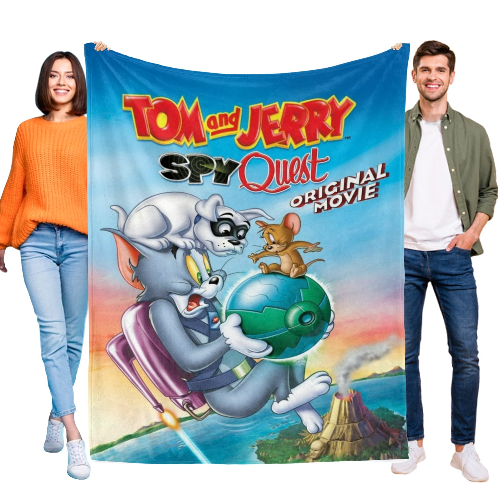 TOM AND JERRY Throw Blanket Gifts for Fans Lover Girls Boys Women Present Hoodie Him Bed 30"x40 ...