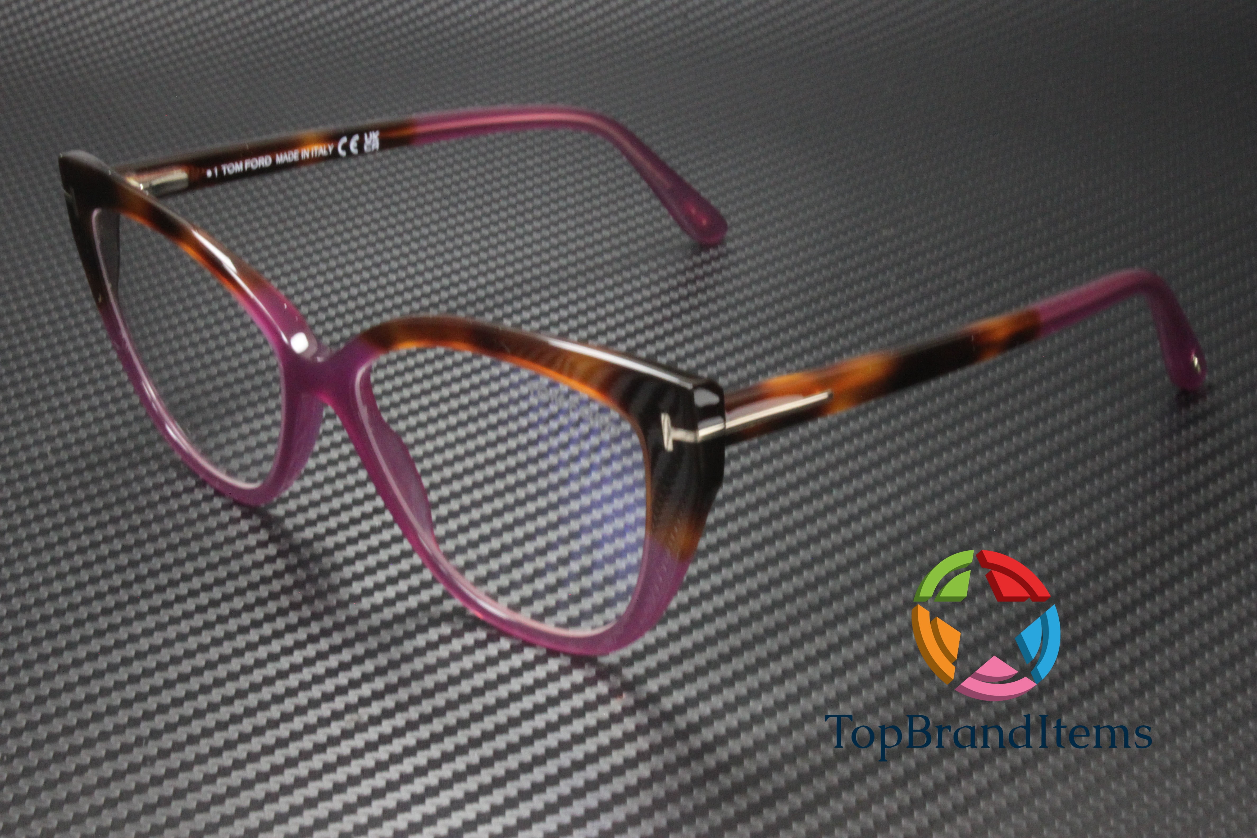 TOM FORD FT5673-B 081 Square Shiny Violet Demo Lens 54 mm Women's Eyeglasses - Walmart.com