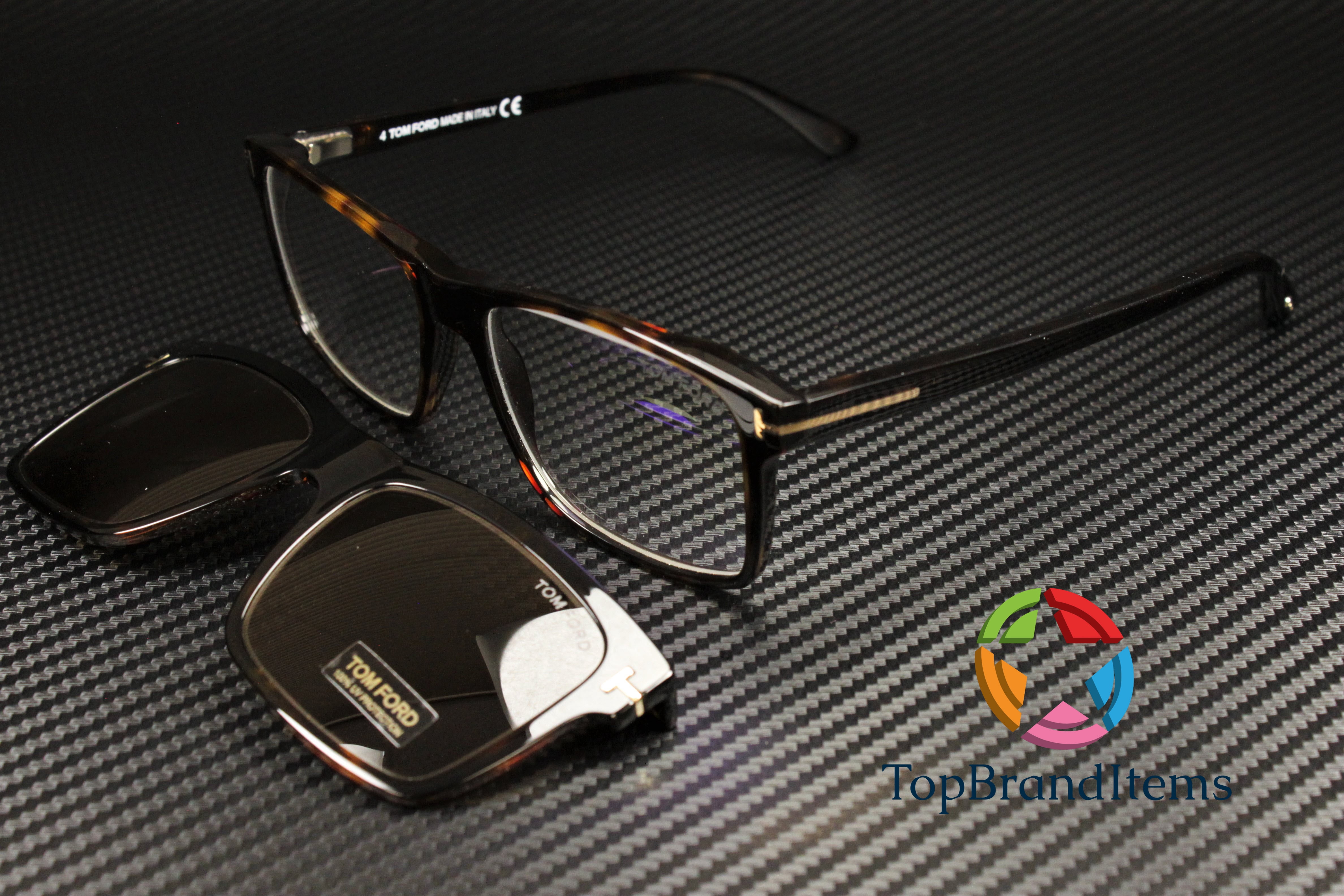 TOM FORD FT5682 B 052 Dk Havana Clear Plastic blue filter 54 mm Men's ...