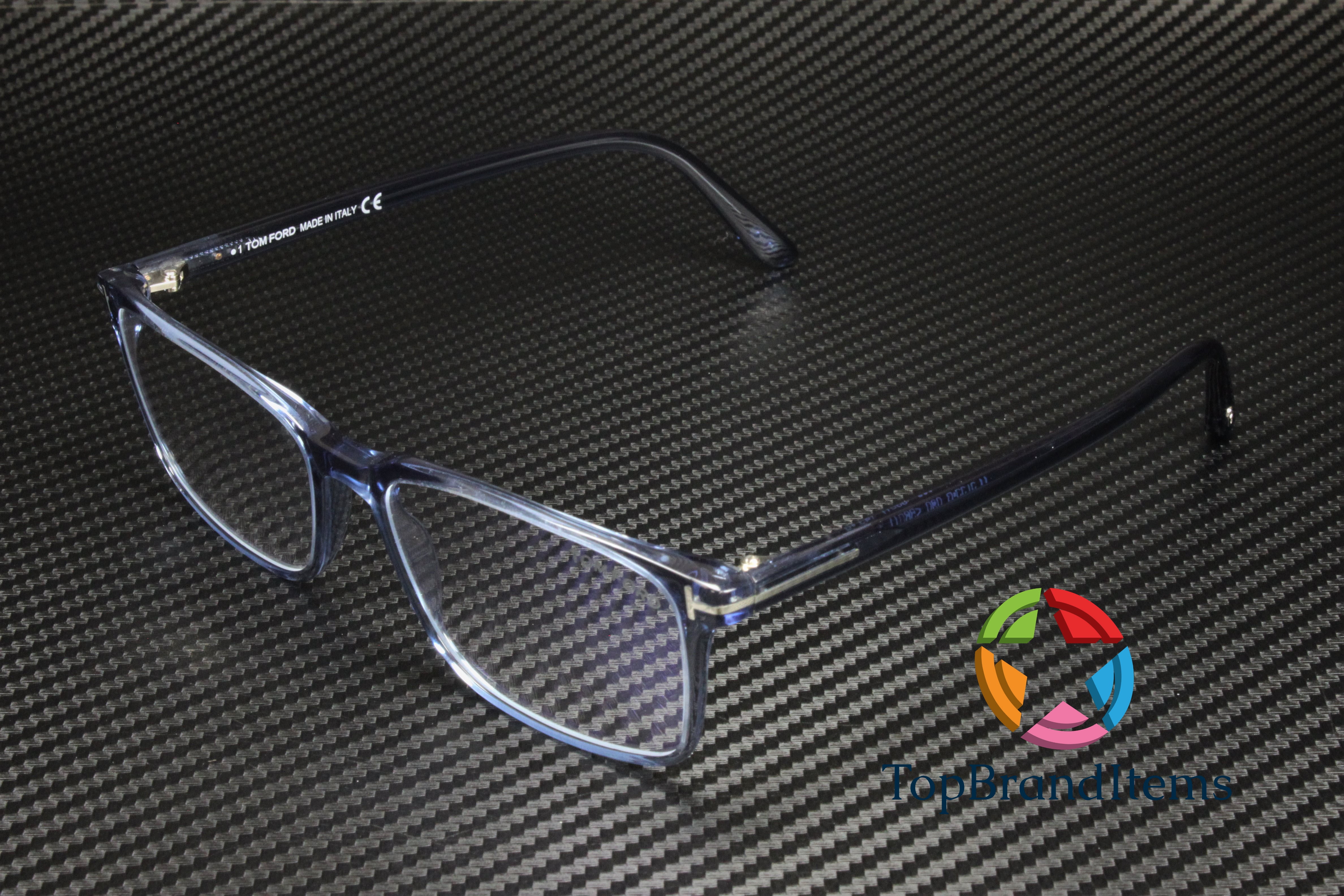 TOM FORD FT5735 B 090 Shiny Blue Plastic blue filter 56 mm Men's ...