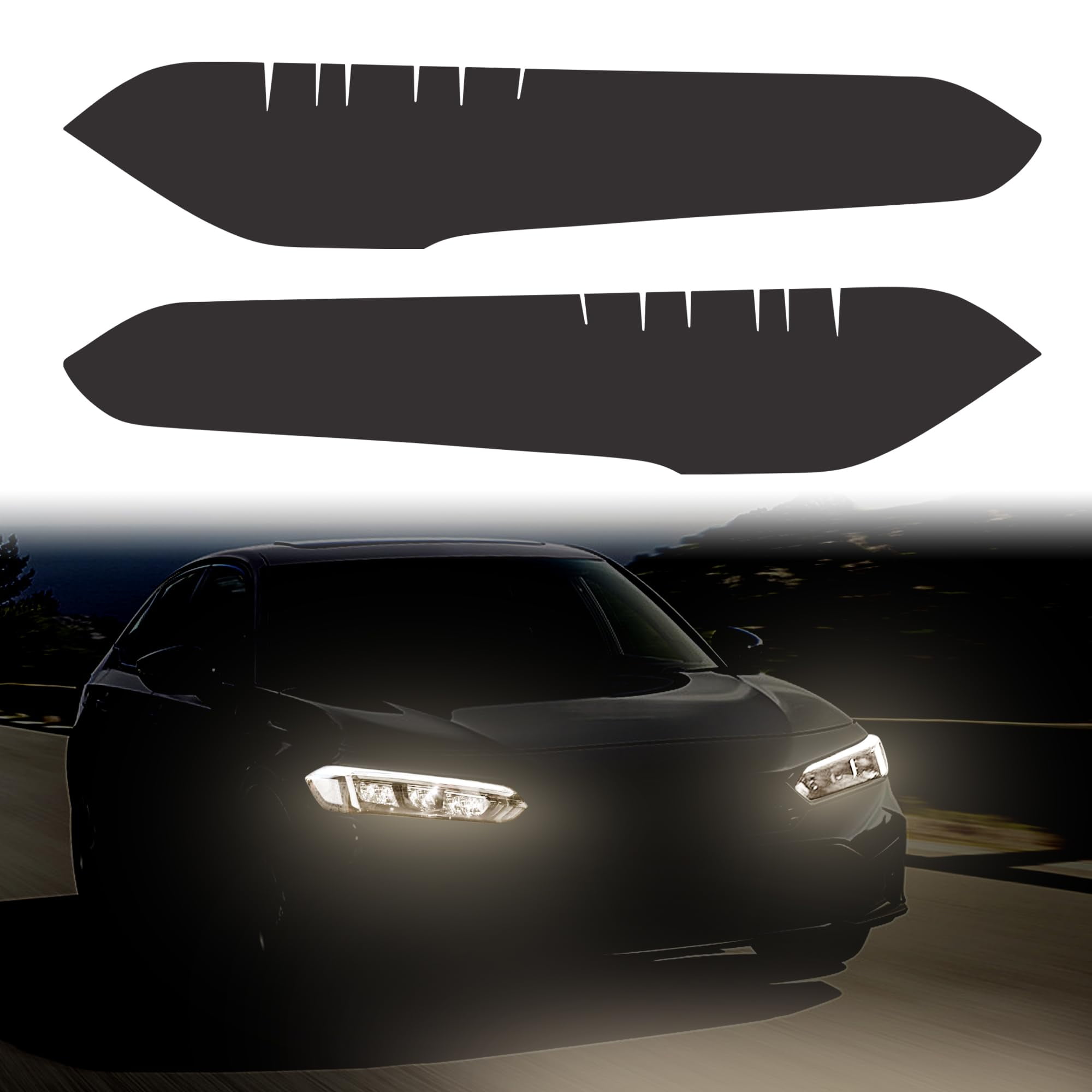 TOMALL 1 Pair Headlight MMF7 Vinyl Films Smoke Tint Compatible with ...