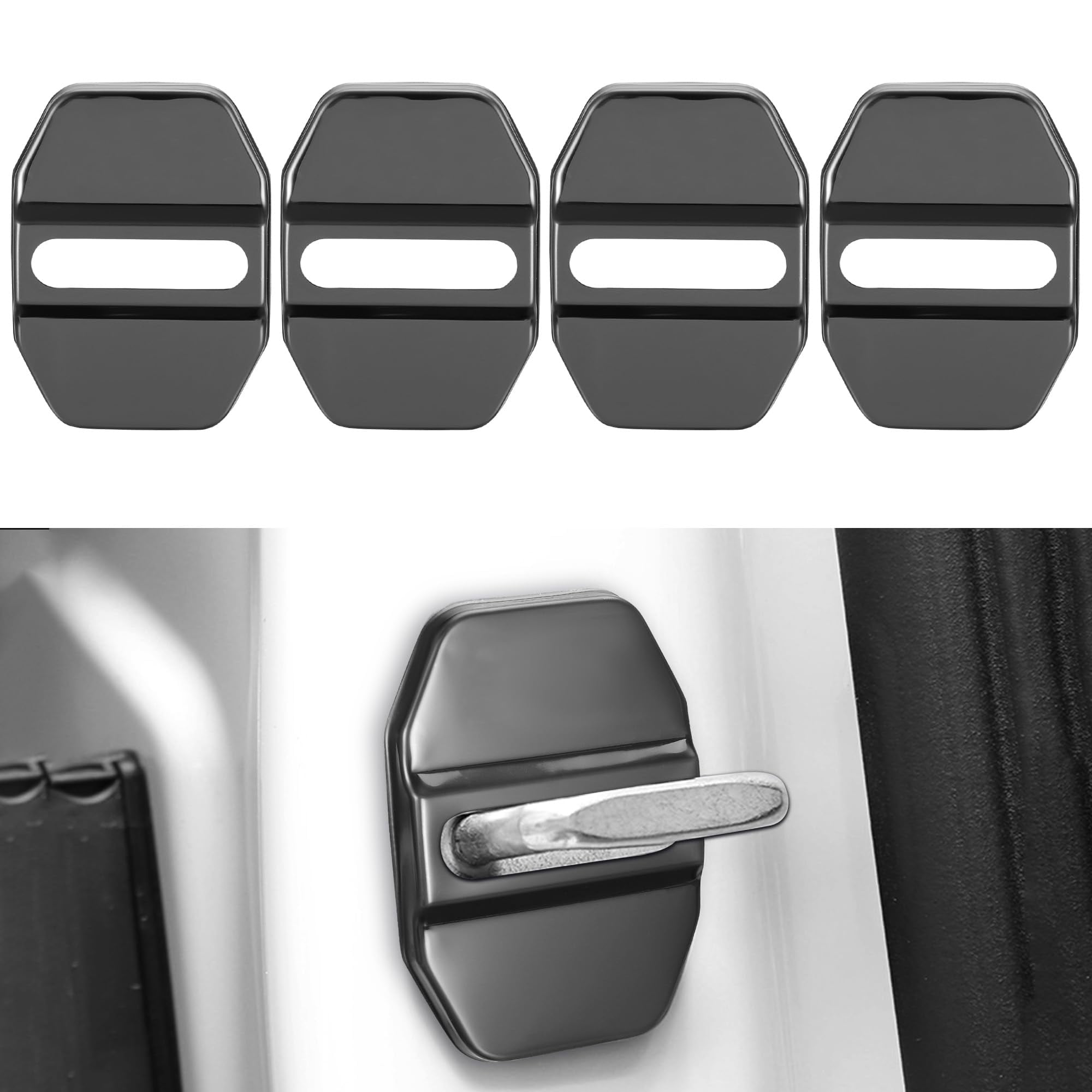 TOMALL 4pcs Car Door Lock Latches Cover Protector Compatible with ...