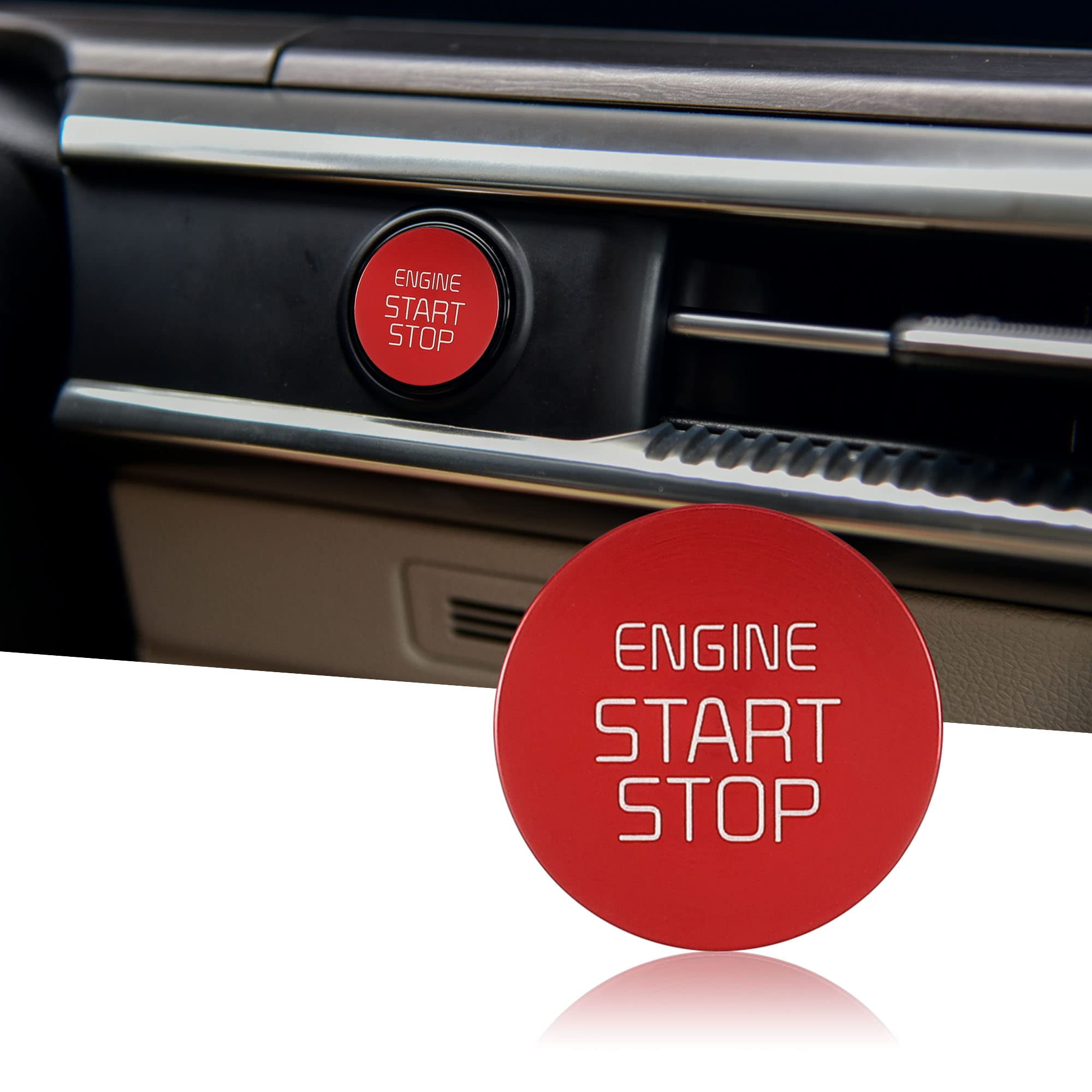 TOMALL Aluminum Alloy Engine OIF8 Keyless Start Stop Push Button Ring ...