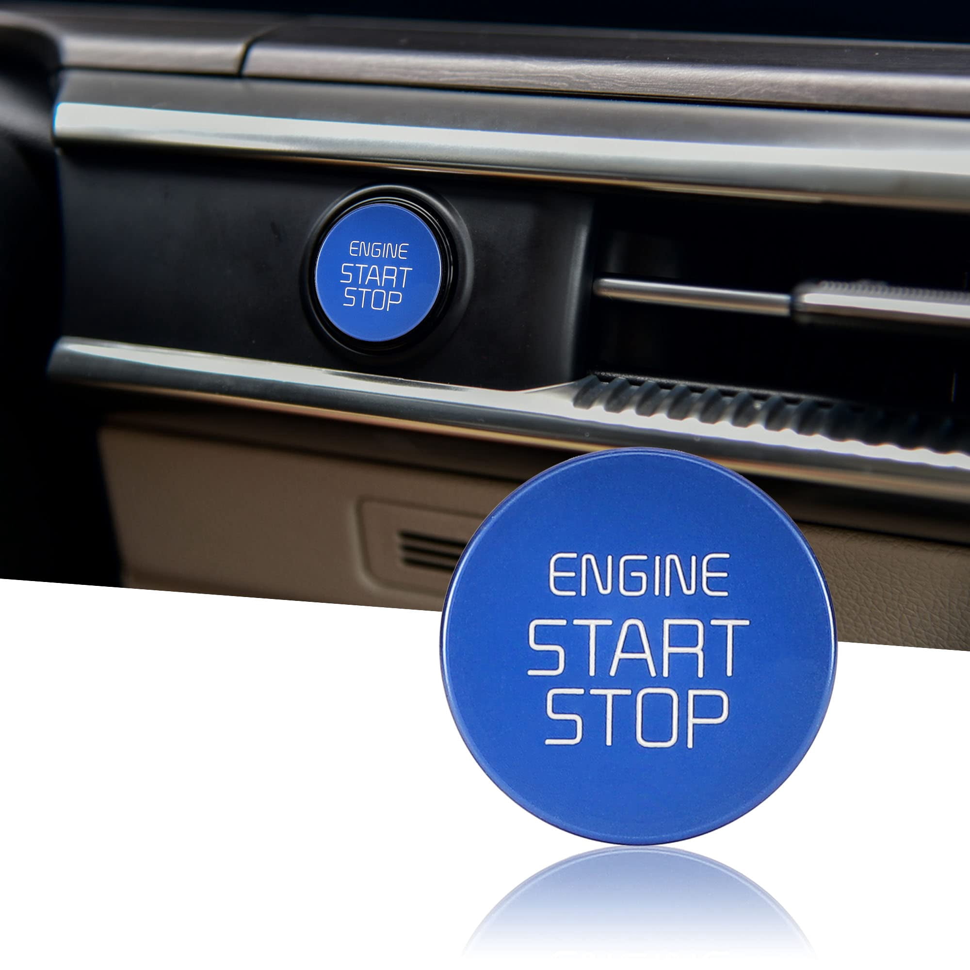 TOMALL Aluminum Alloy Engine SSF20 Keyless Start Stop Push Button Ring ...