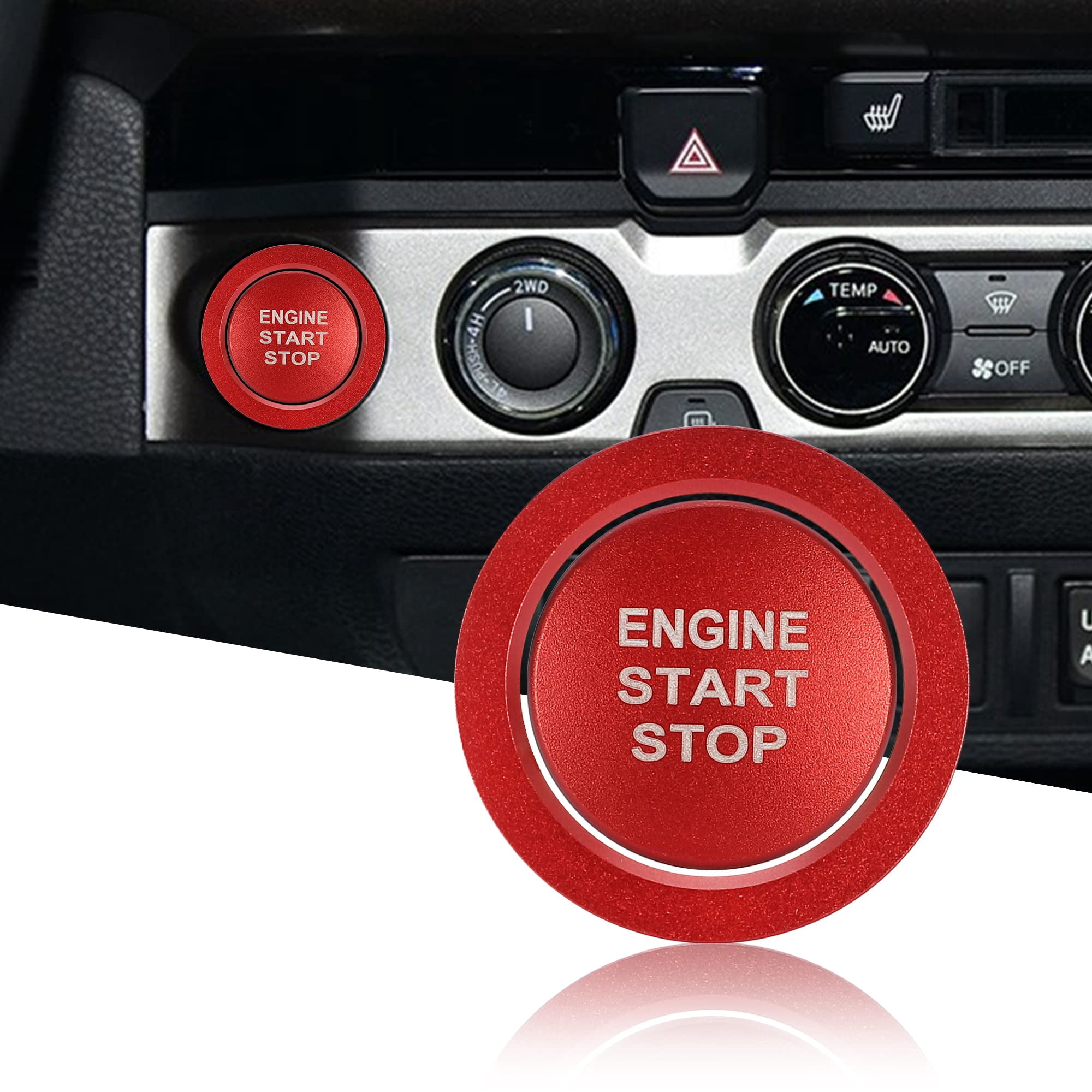 TOMALL Aluminum Engine Start MMF7 Stop Push Button Cover with Toyota ...