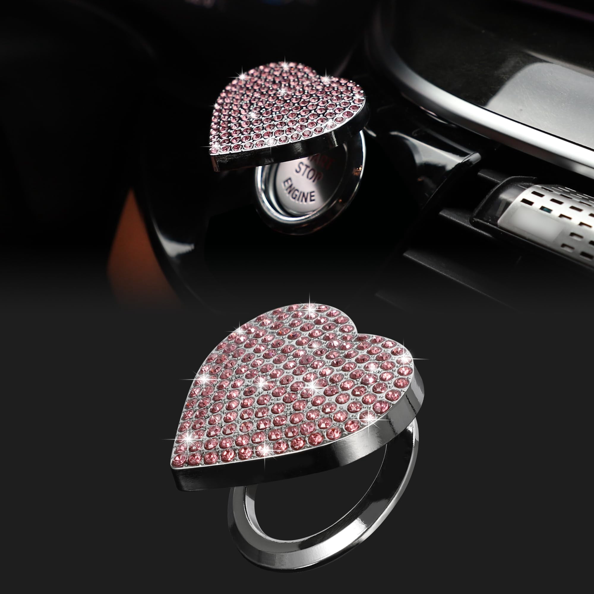 TOMALL Bling Car Engine OIF8 Start Button Cover Diamond Interior ...