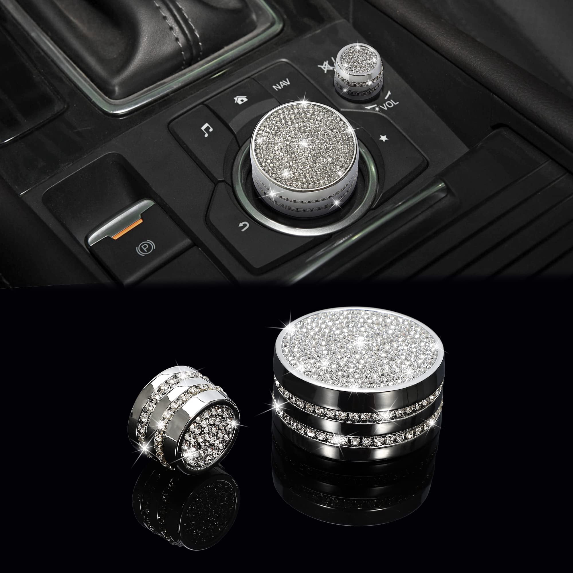 TOMALL Bling Sound Volume IFF17 Knob Cover Compatible 3 CX-30 ATENZA ...