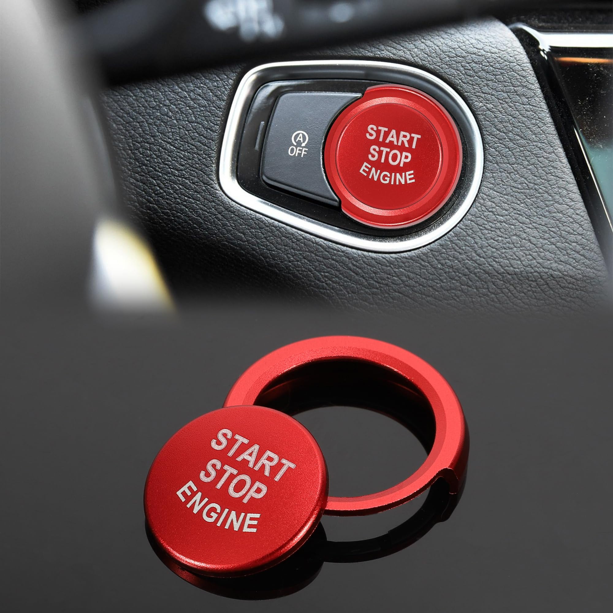 TOMALL Car Engine Start DHF10 Stop Ring Trim Compatible with BMW 3 3GT 4 5 5GT 7 Series X1 X2 X3 ...