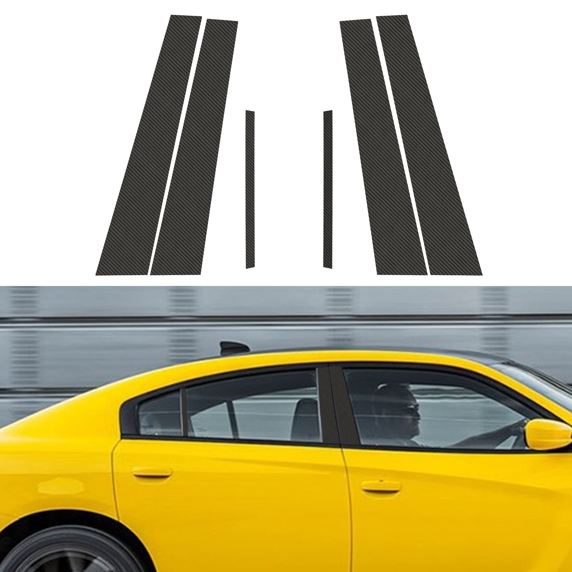 TOMALL Car Window Pillar IFF17 Post Vinyl Stickers Compatible with ...