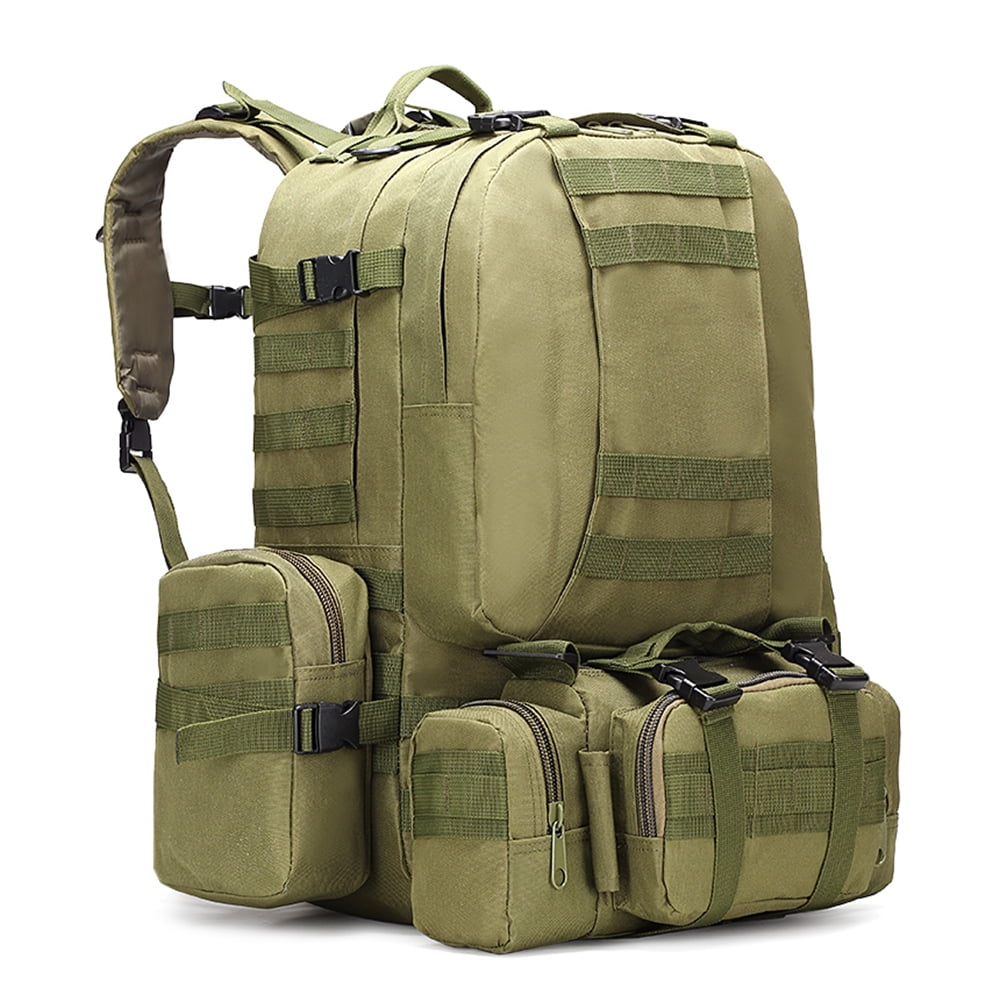 RIBONGZ 50L/ 4 in 1 Outdoor Built-up Camping Backpack Molle Rucksacks ...