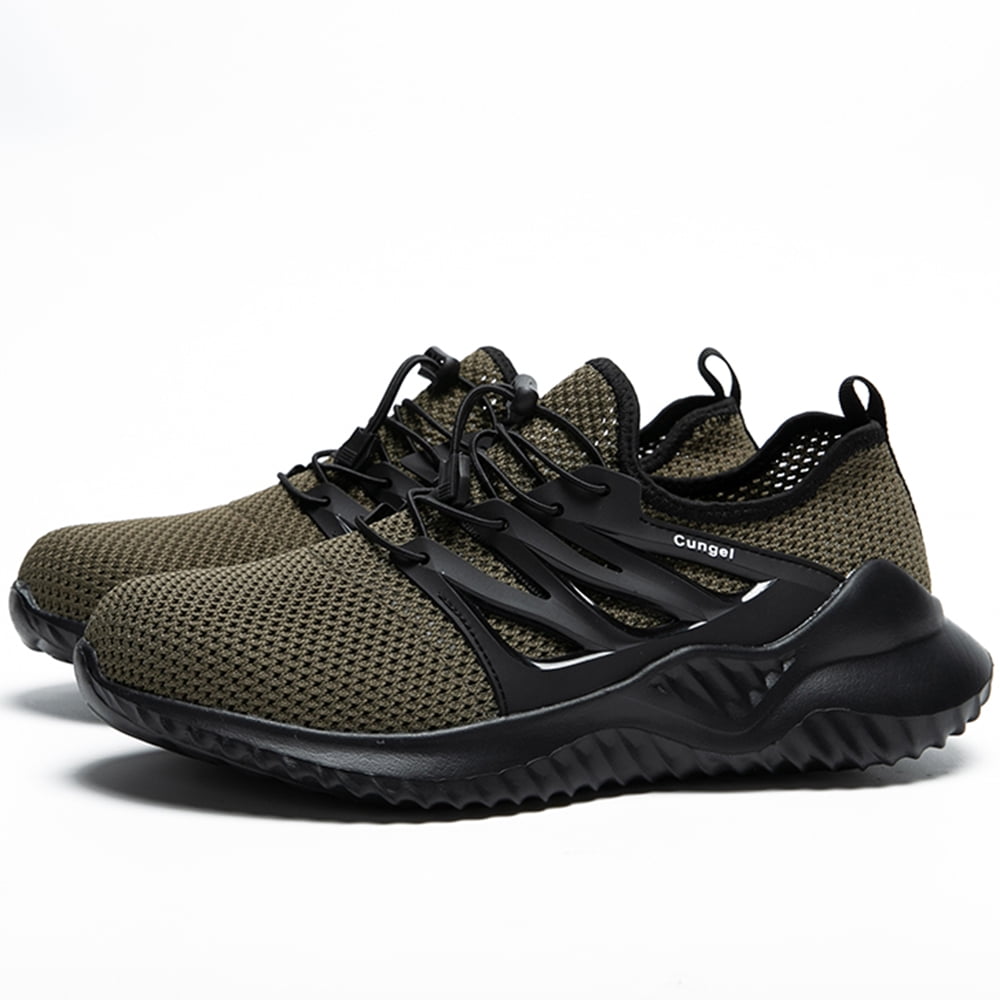 TOMITANY Steel Toe Shoes for Men Indestructible Slip-Resistant Work ...