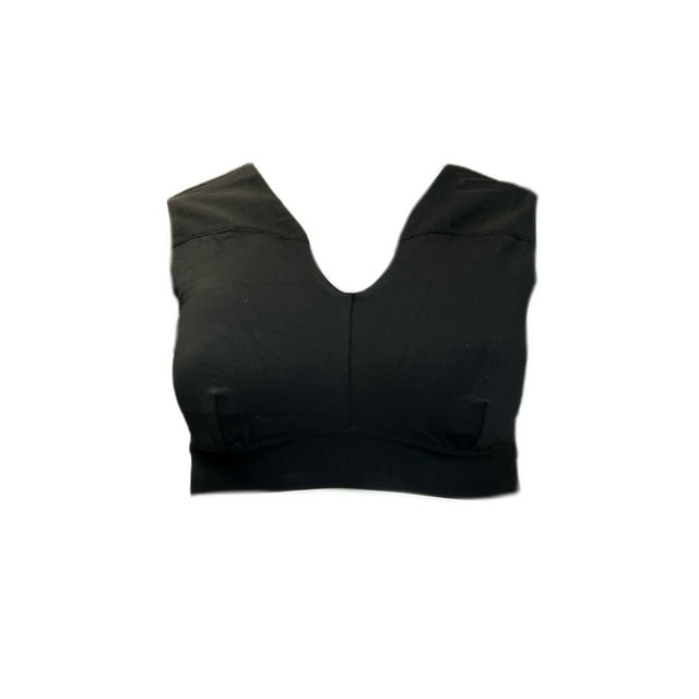 TOMMIE COPPER Womens Black Shoulder Support Comfort Bra, X-Large ...