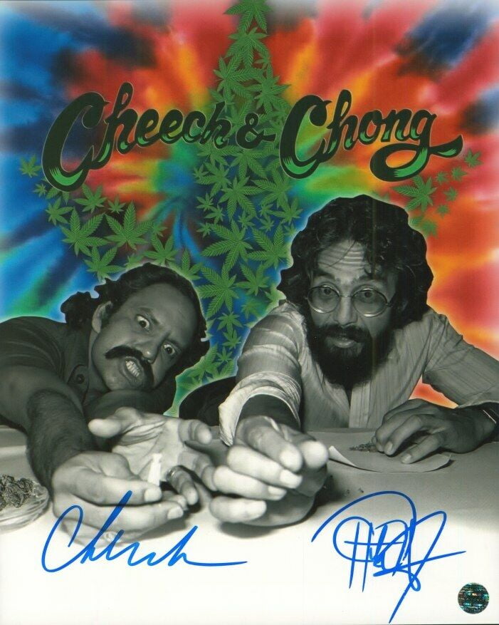 TOMMY CHONG & CHEECH MARIN Autographed Original 8x10 Photo LOA TTM ...