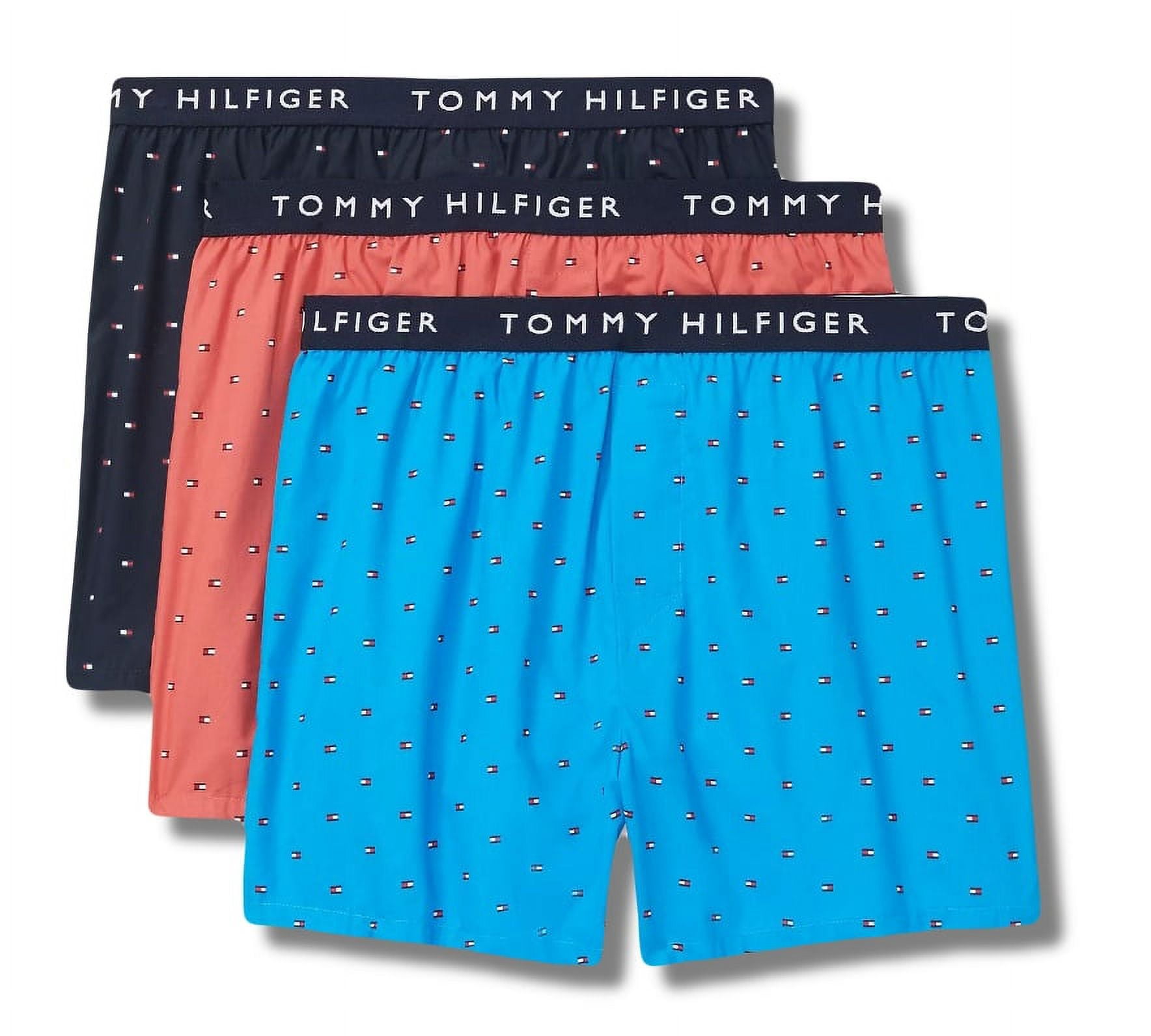 TOMMY HILFIGER MEN X3 - 243 ROBINS SMALL - 3 PACK SLIM WOVEN BOXER ...