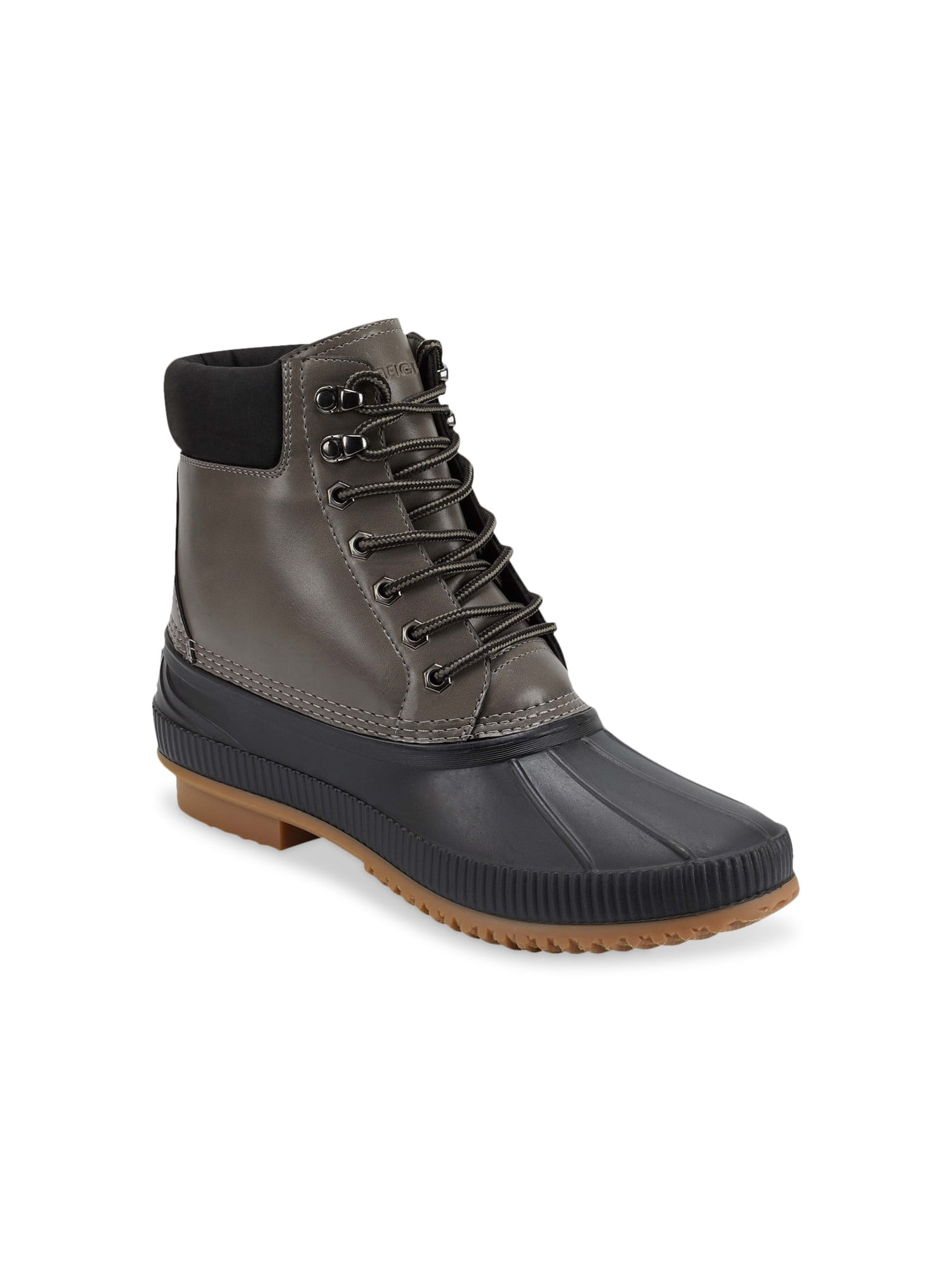 TOMMY HILFIGER Mens Gray Color Block Cushioned Collar Waterproof Padded ...