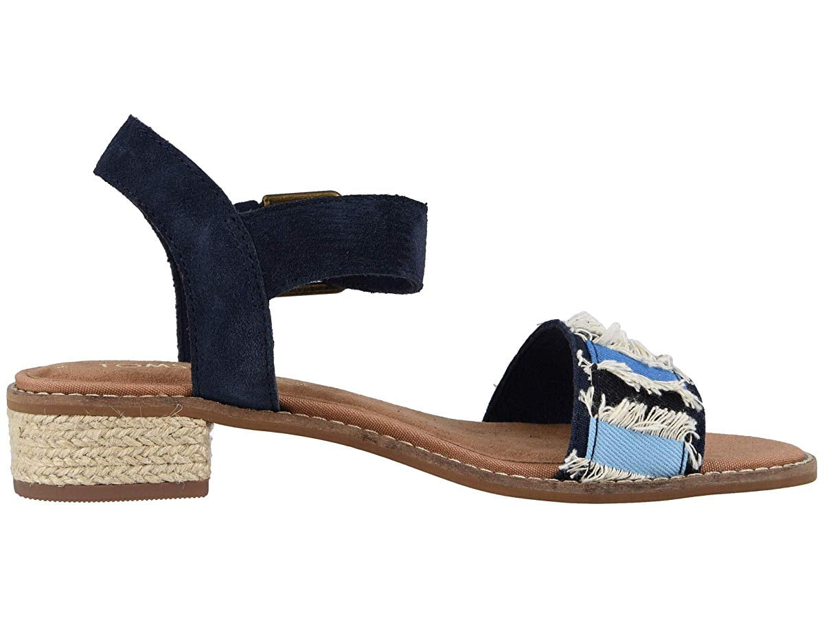 TOMS Camilia Navy Suede/Coupe Denim - Walmart.com