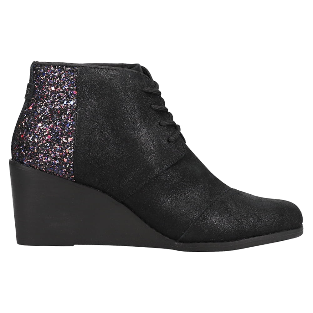 TOMS Womens Hyde Glitter Round Toe Wedge Ankle Boots - Walmart.com