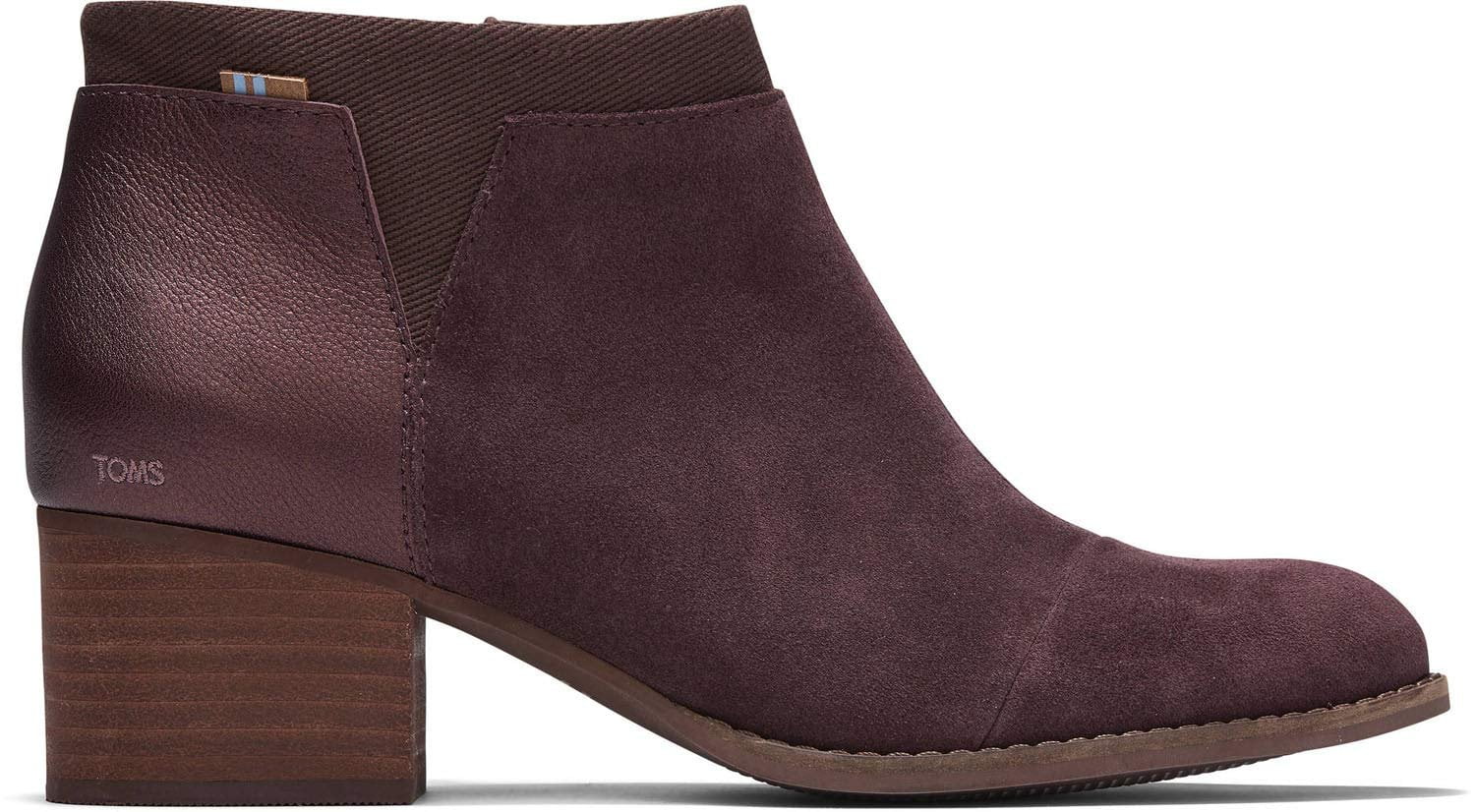 TOMS - Womens Loren Bootie, Size: 6.5 BM US, Color: Frost Brown Suede ...