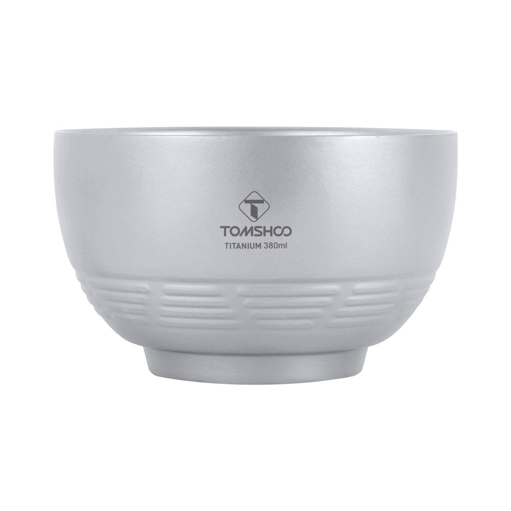 TOMSHOO 380ml Camping Cookware Titanium Bowl Outdoor Multifunctional ...