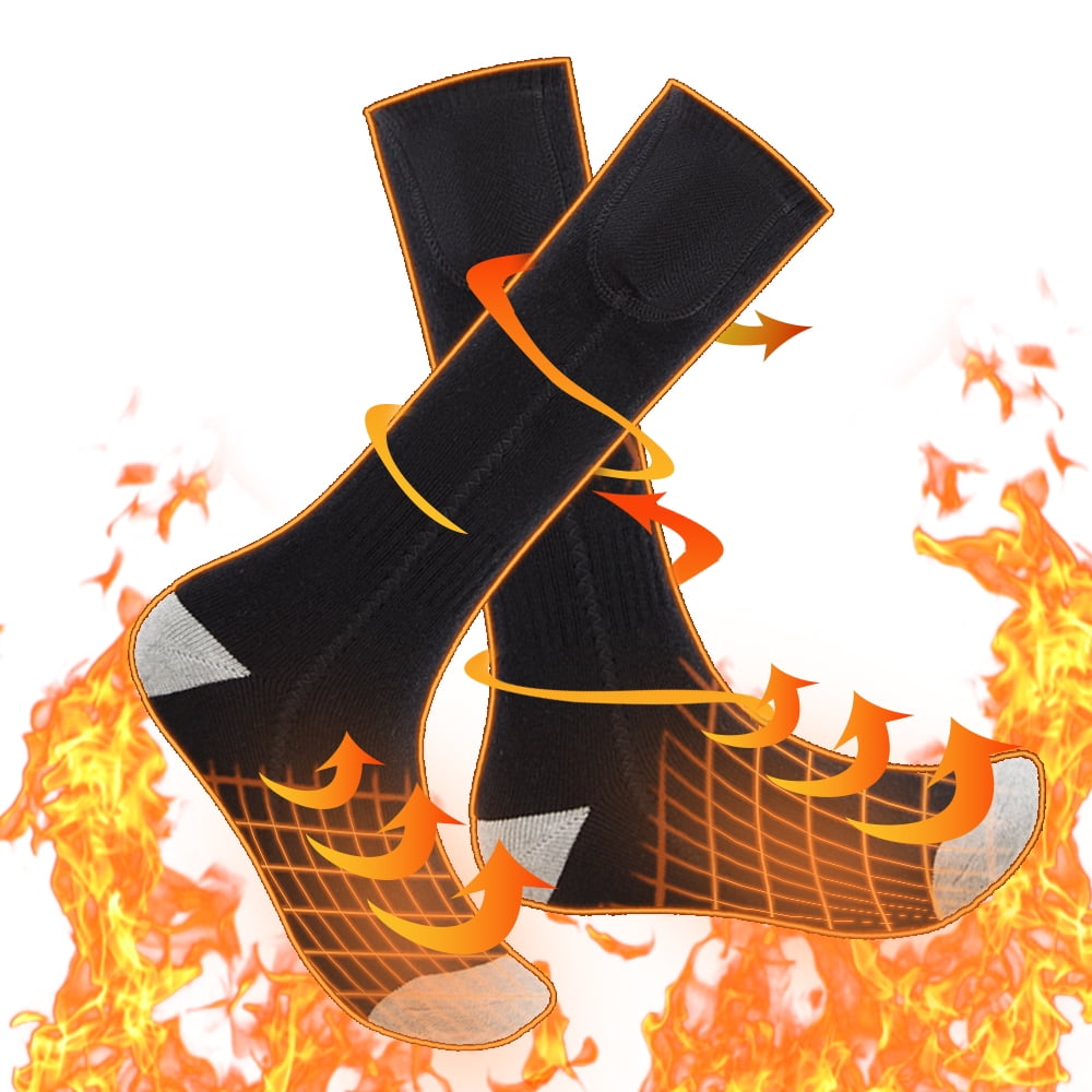 TOMSHOO Battery Operated Heated Socks for Men Women, for Cold Weather ...