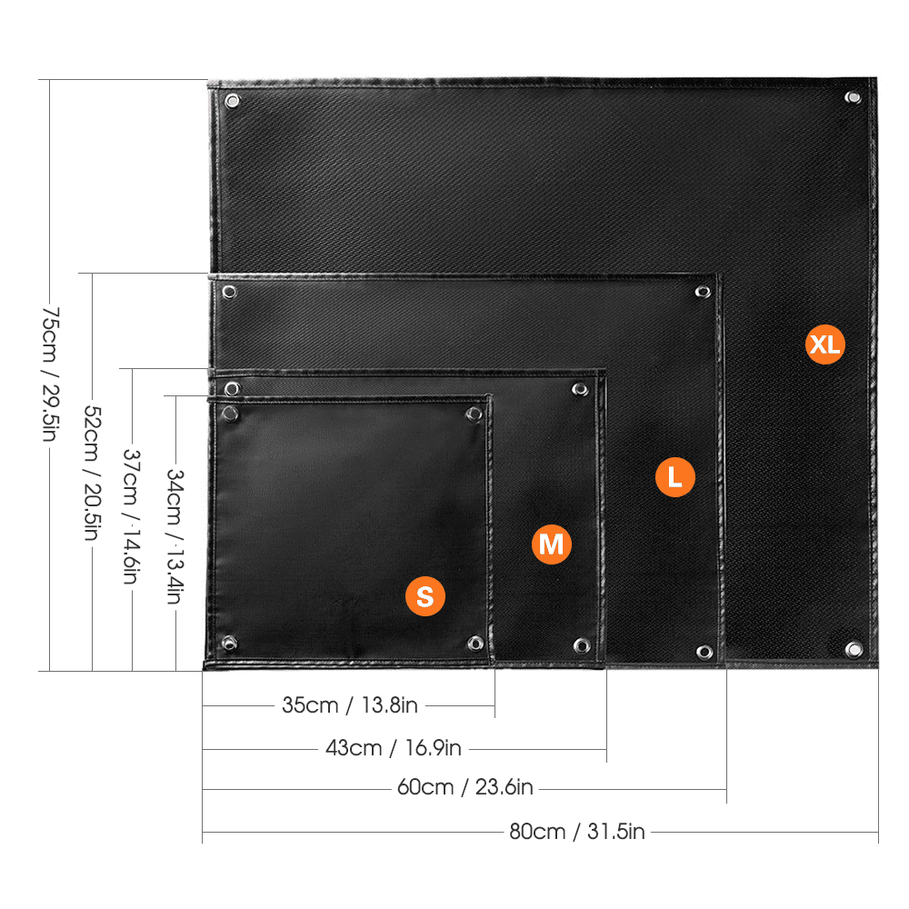 TOMSHOO Under Grill Mat Fire Pit Deck Patio Ember Mat Fireproof Mat ...