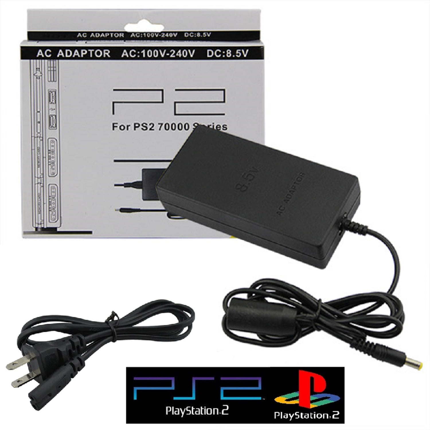 Toniwa Power Cord Slim AC Adapter Charger, Compatible with Sony PS2 ...